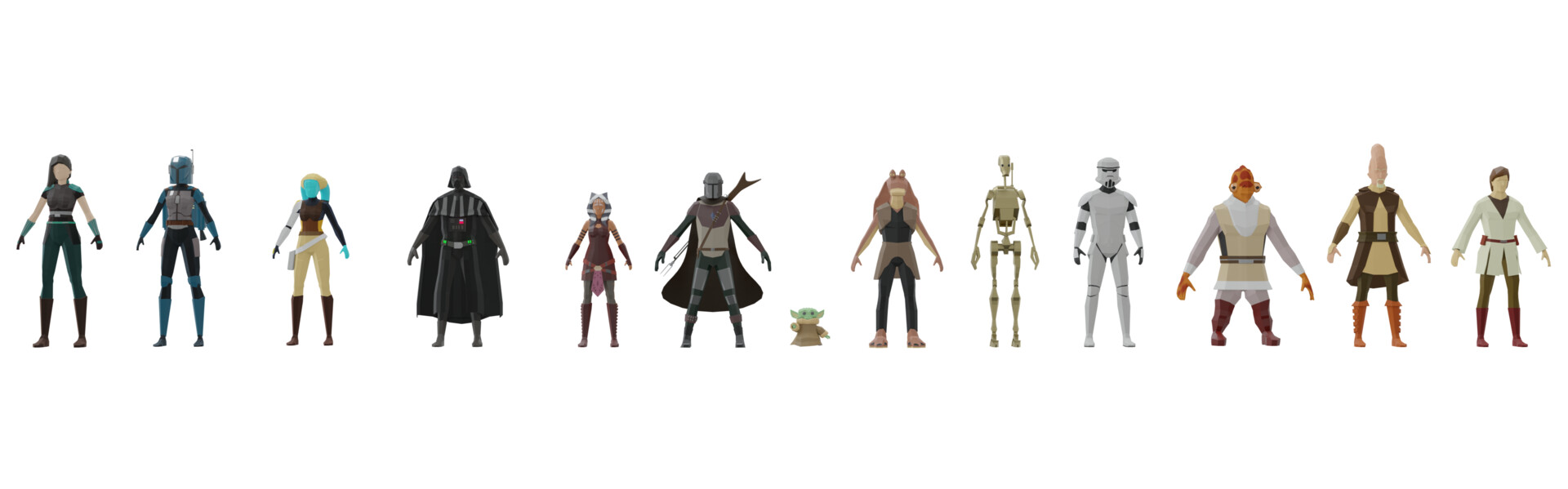 ArtStation - Star Wars Low Poly 3D Characters