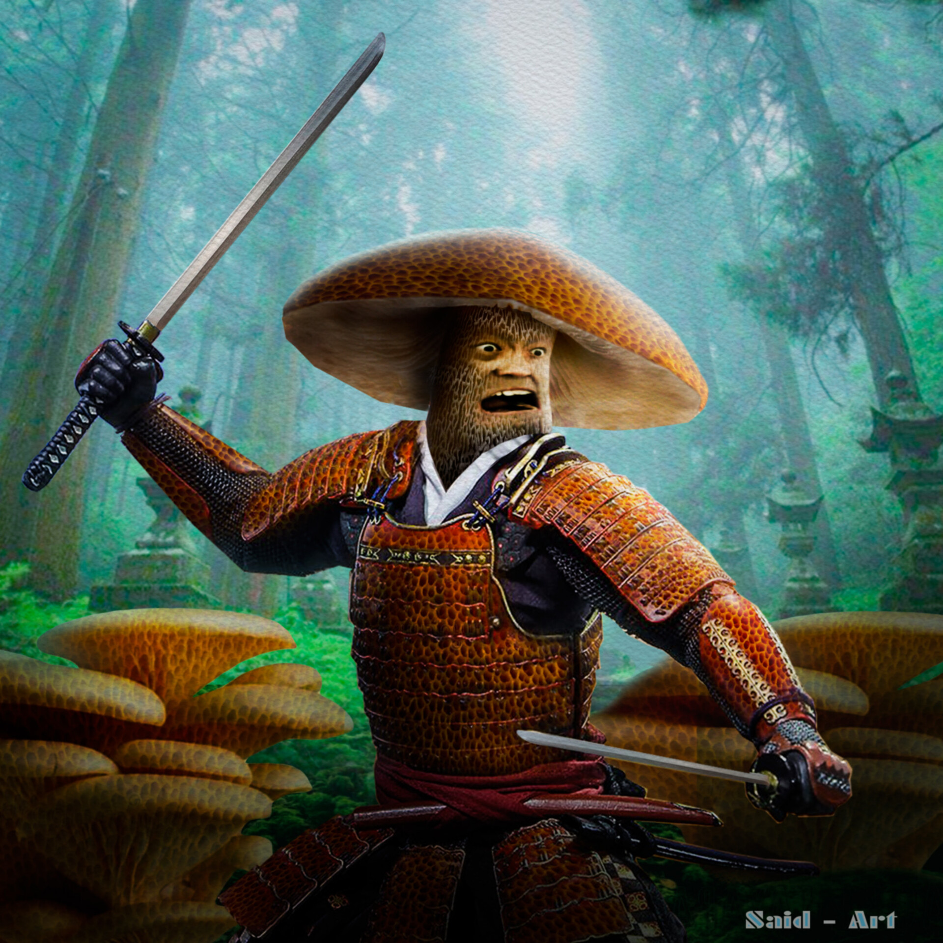 ArtStation - Mushroom samurai