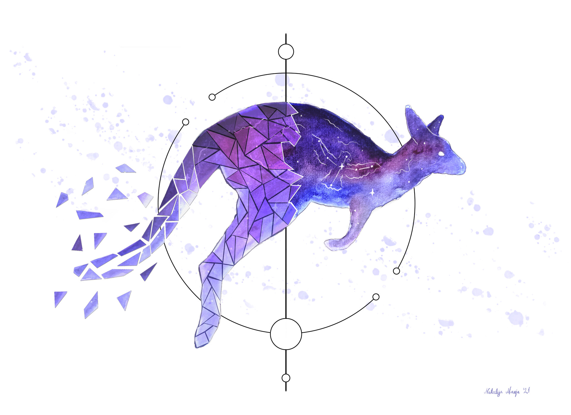 ArtStation - Kangaroo Watercolor