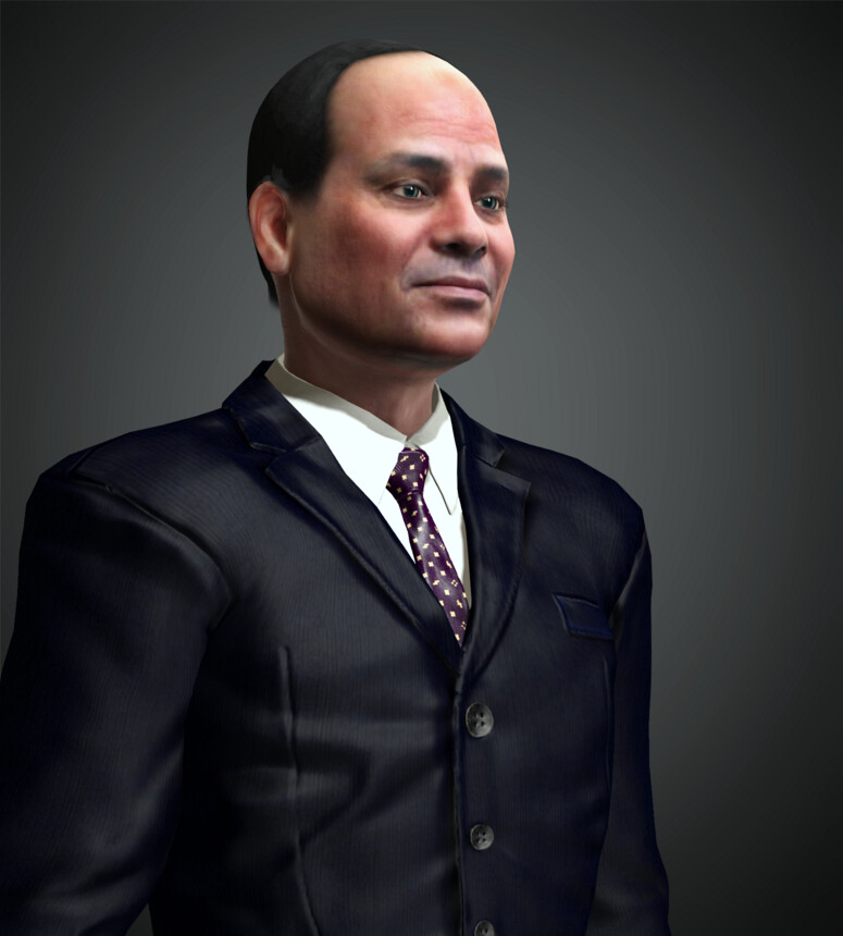 ArtStation - Abdel Fattah El Sisi 3D model