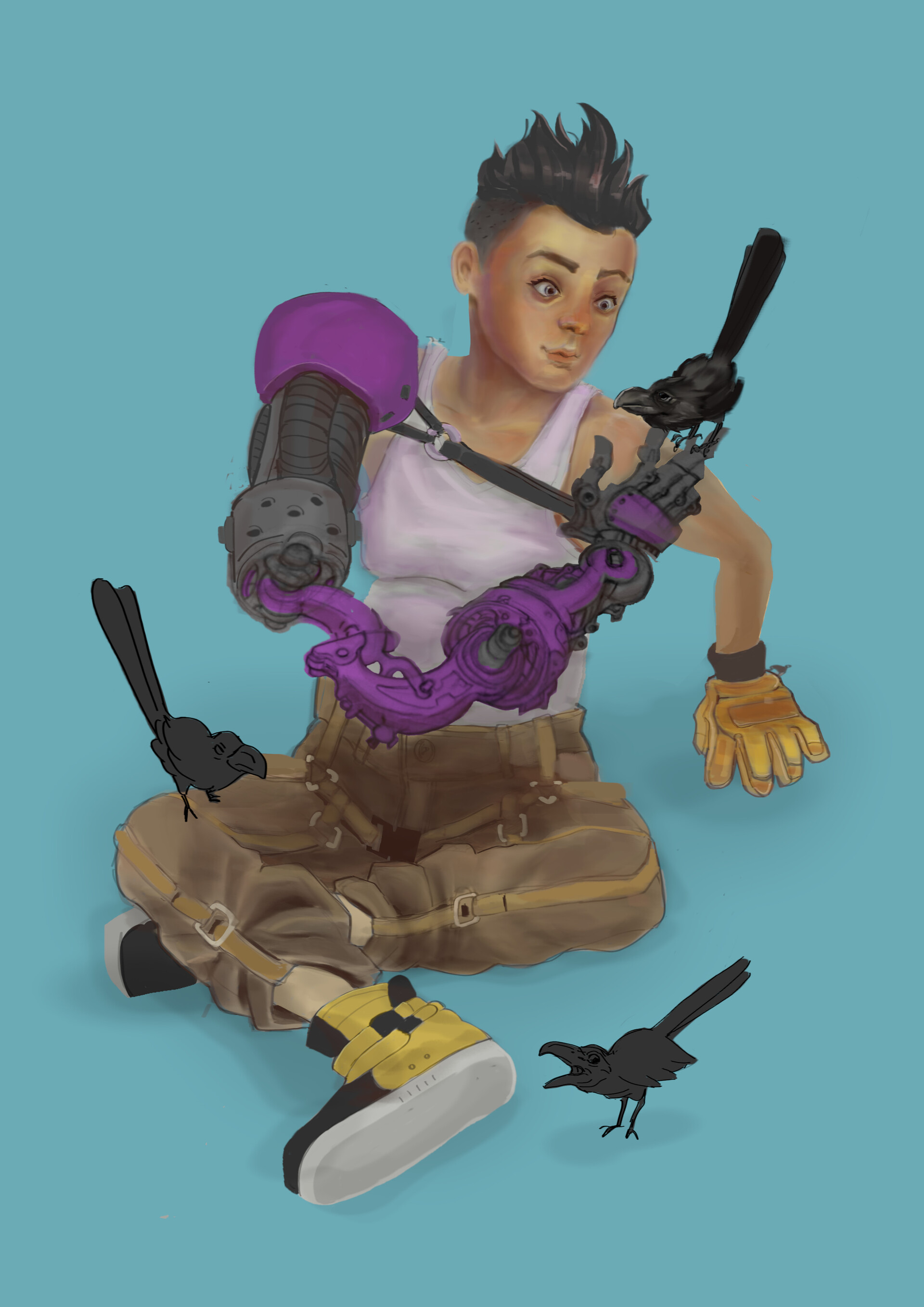 ArtStation - WIP - mechanic girl