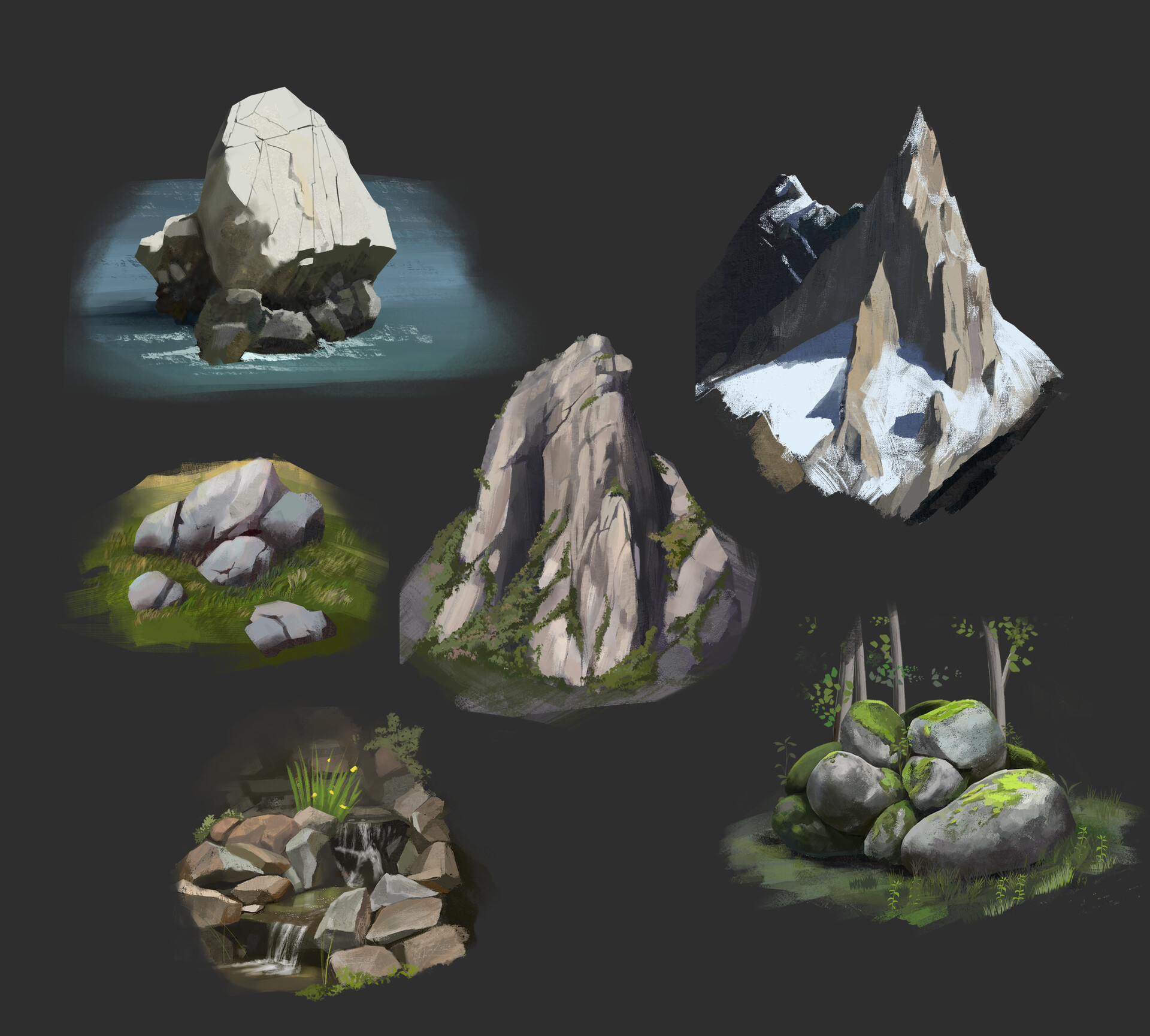 ArtStation - stones study