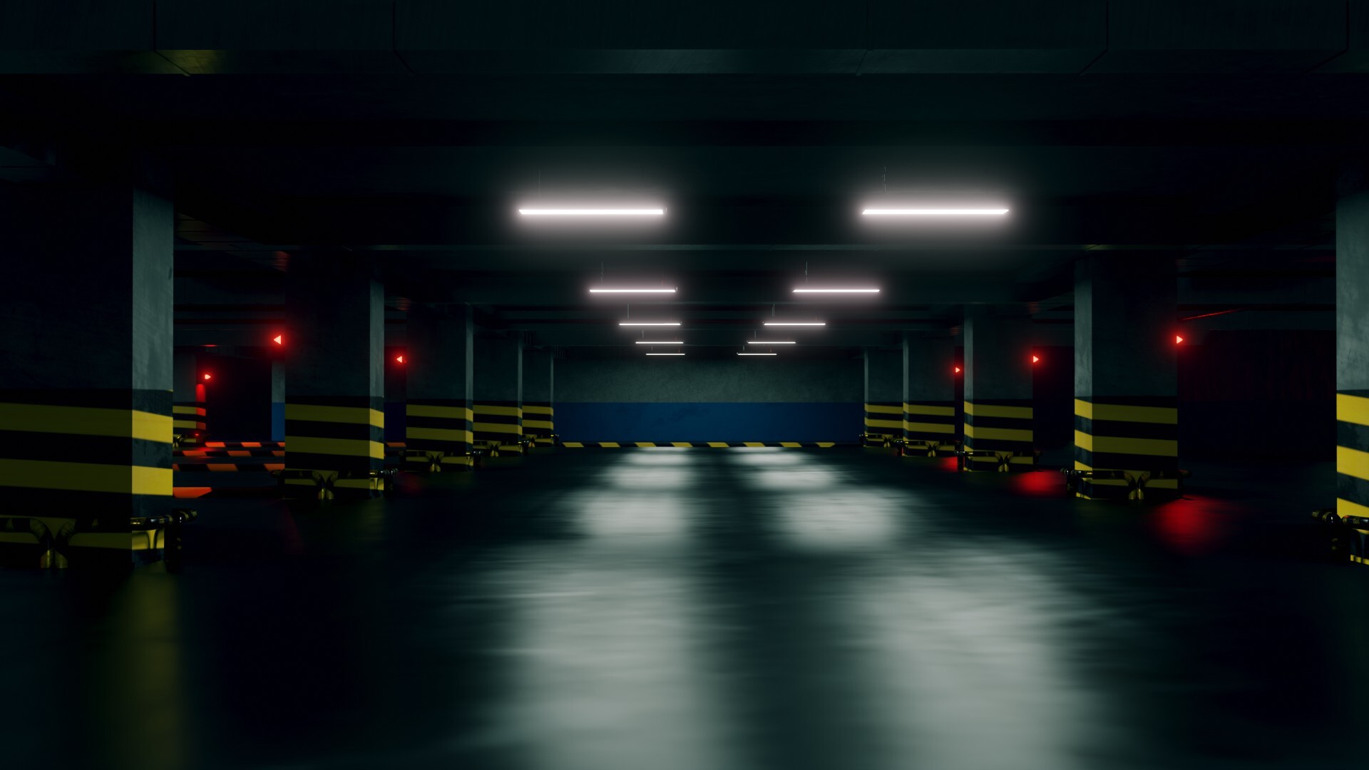 ArtStation - Parking Lot - Low Poly - Game Ready - PBR