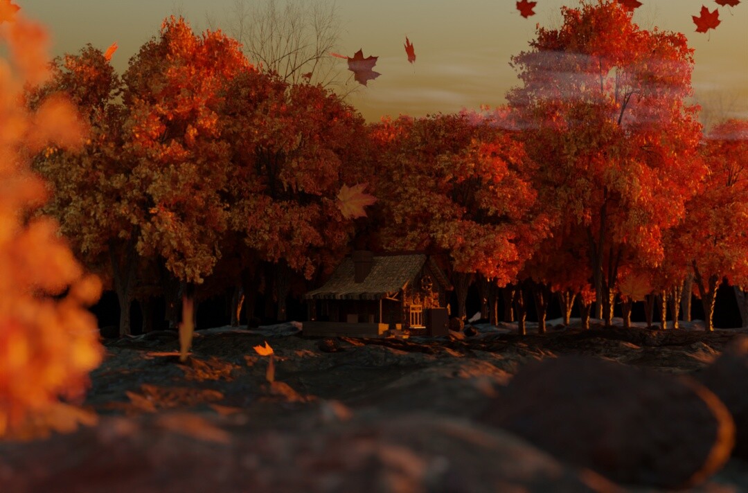 ArtStation - Autumn scene