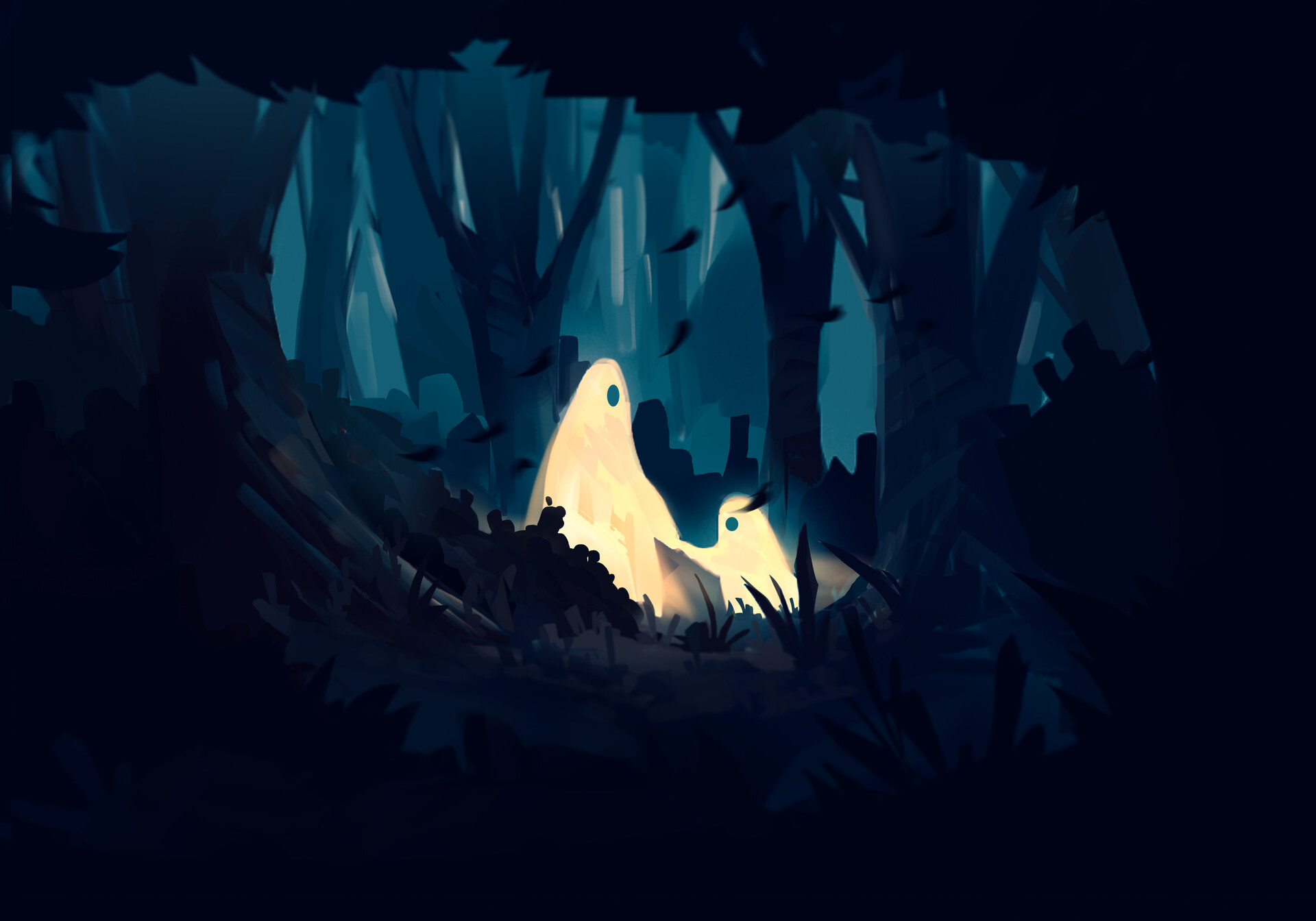 ArtStation - Spooky forest