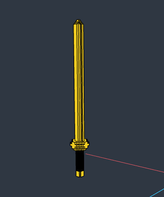 ArtStation - Double Edged Golden Sword in VOXEDIT