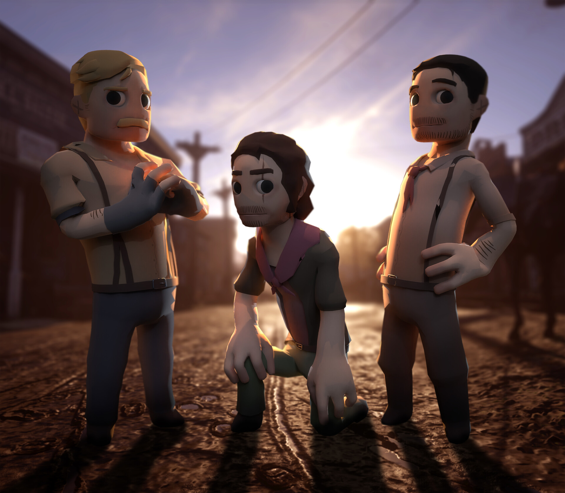 ArtStation - Jack, Sean and Gunter / Lowpoly Cartoon Characters