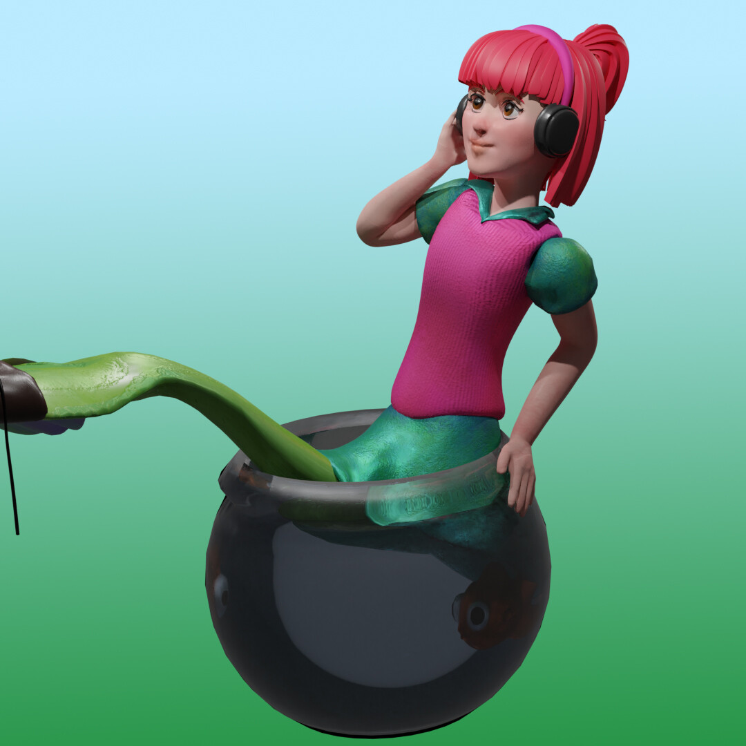 ArtStation - Cherry, the mermaid