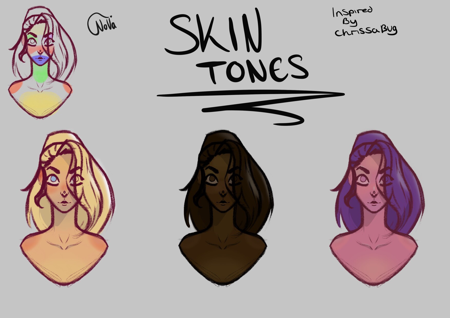 ArtStation - Skin tone experiments