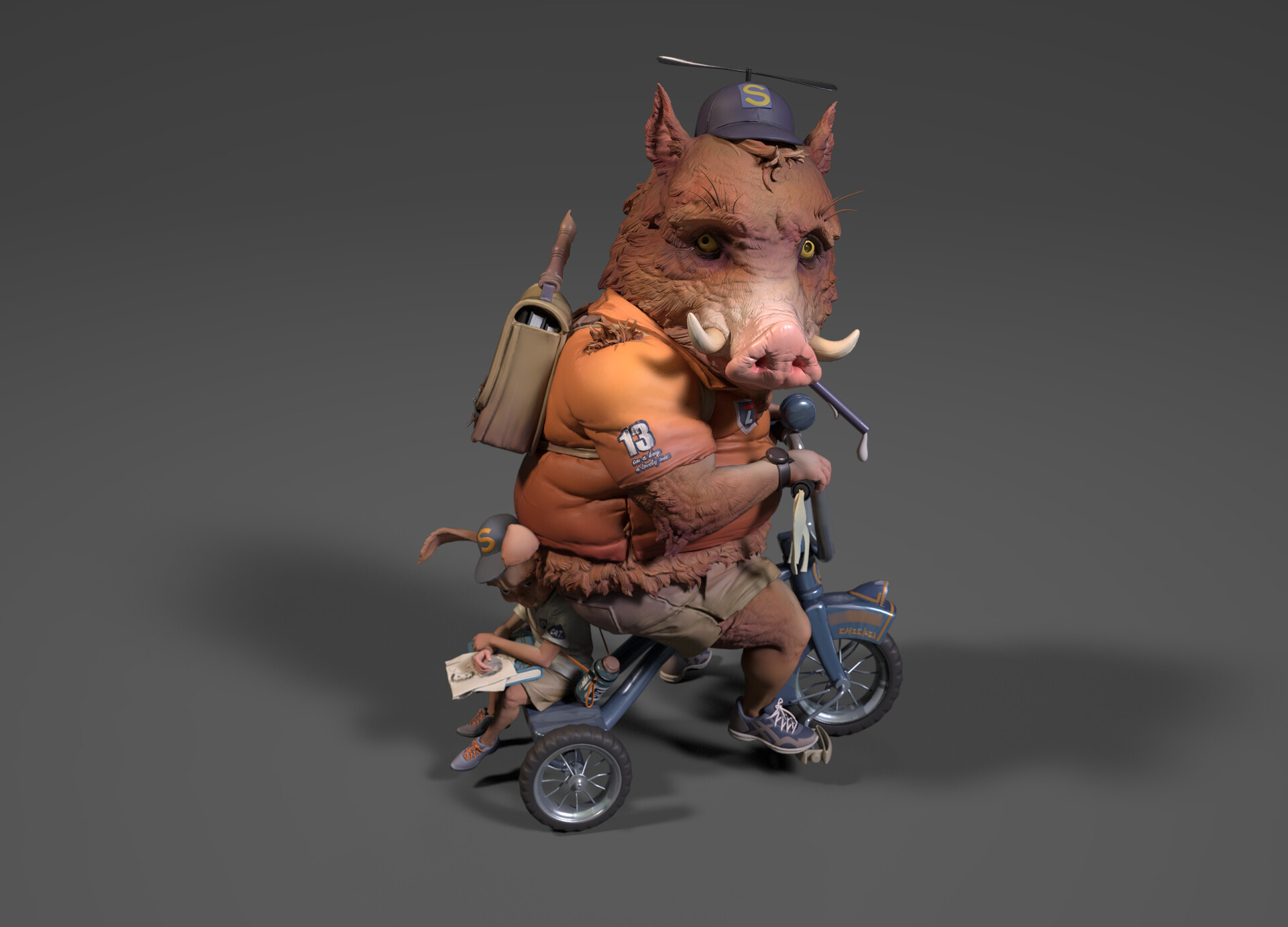 ArtStation - little pig &mouse this work was inspired by one of Kim ...