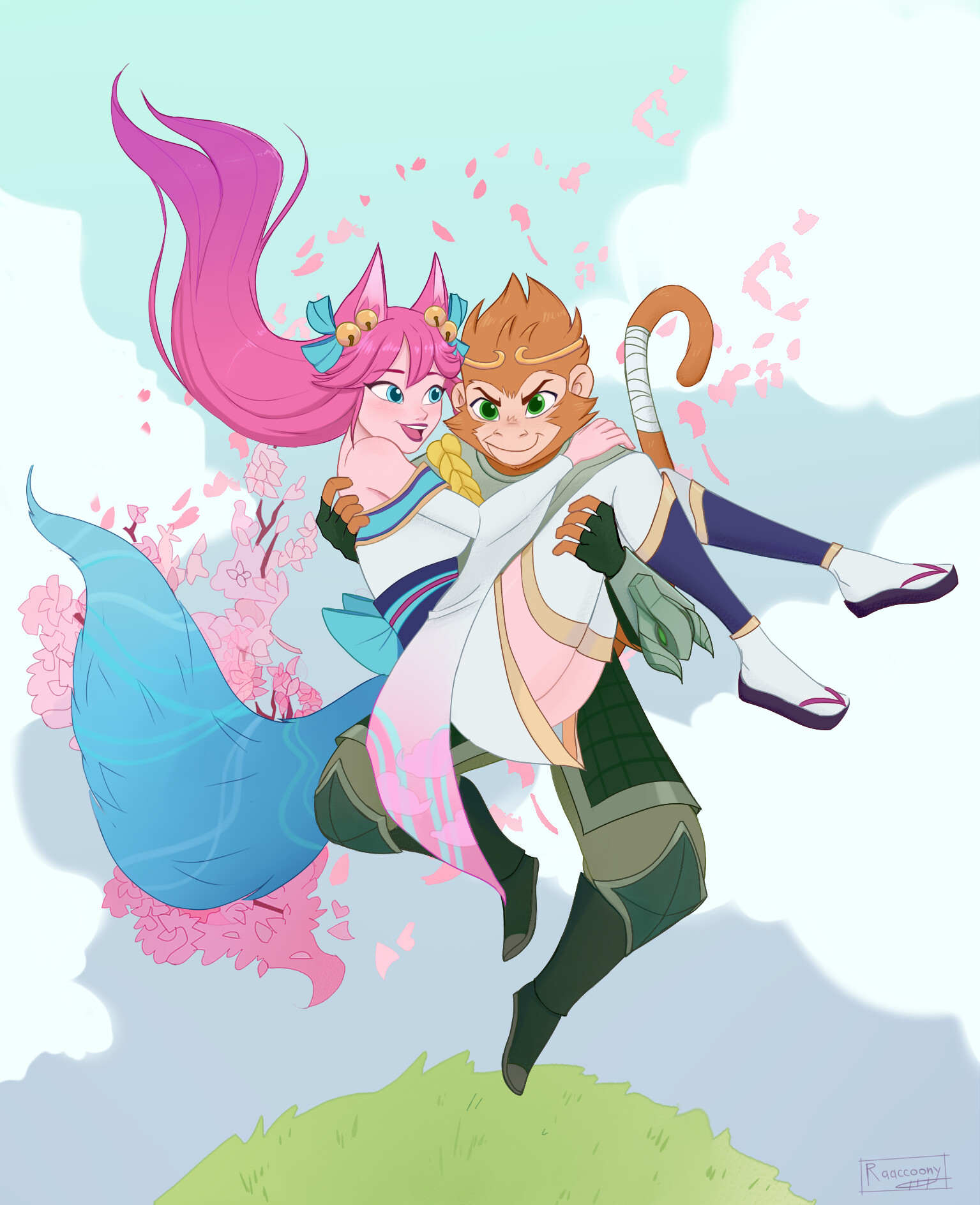ArtStation - Ahri & Wukong