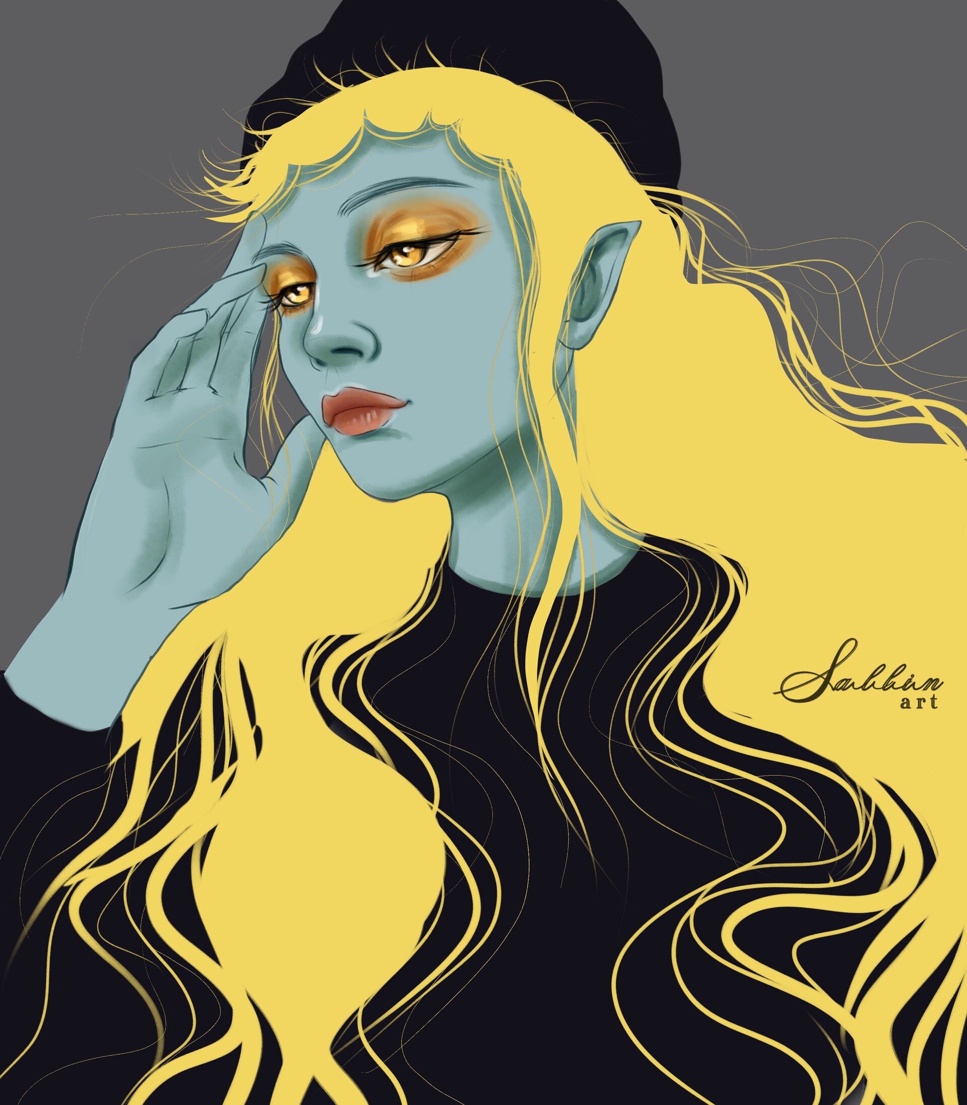 ArtStation - My stylized version of the portrait.