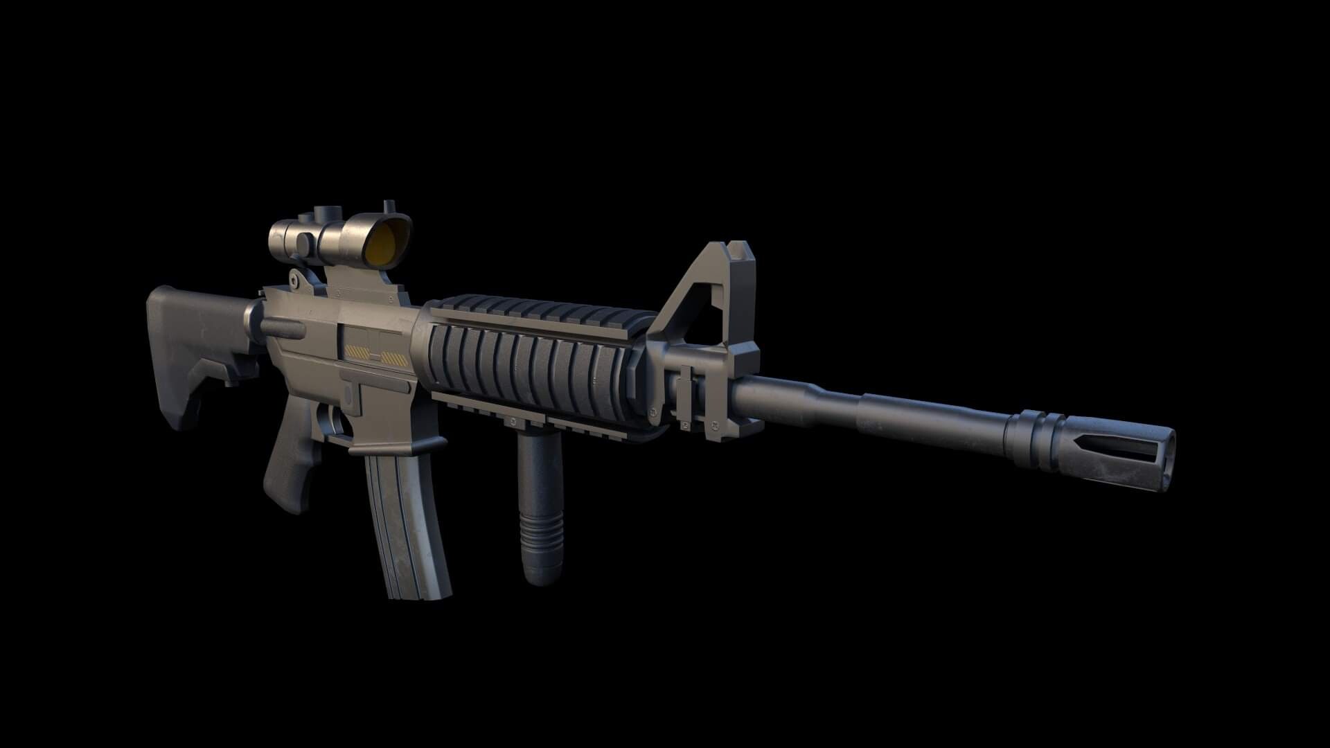 ArtStation - M4A1 game-ready model