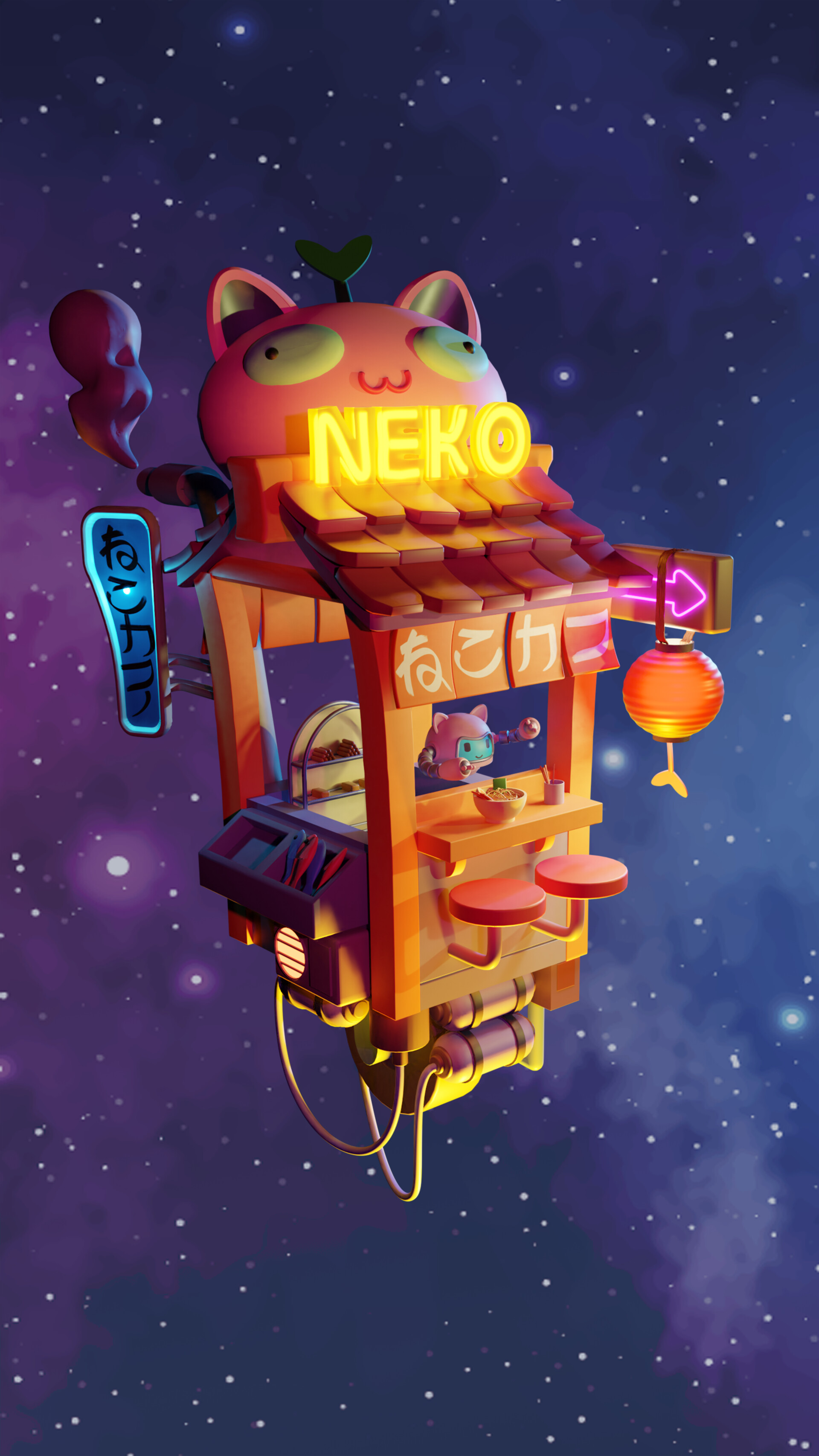 ArtStation - Neko Cafe (3D Version)