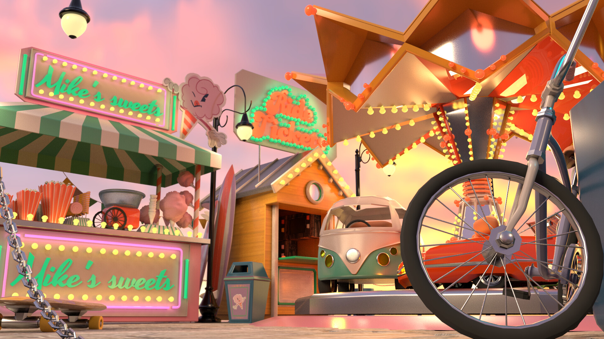 ArtStation - Funfair miniature