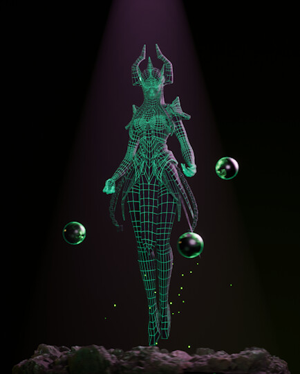 Neil Hancart - Ruined Syndra 3D Model