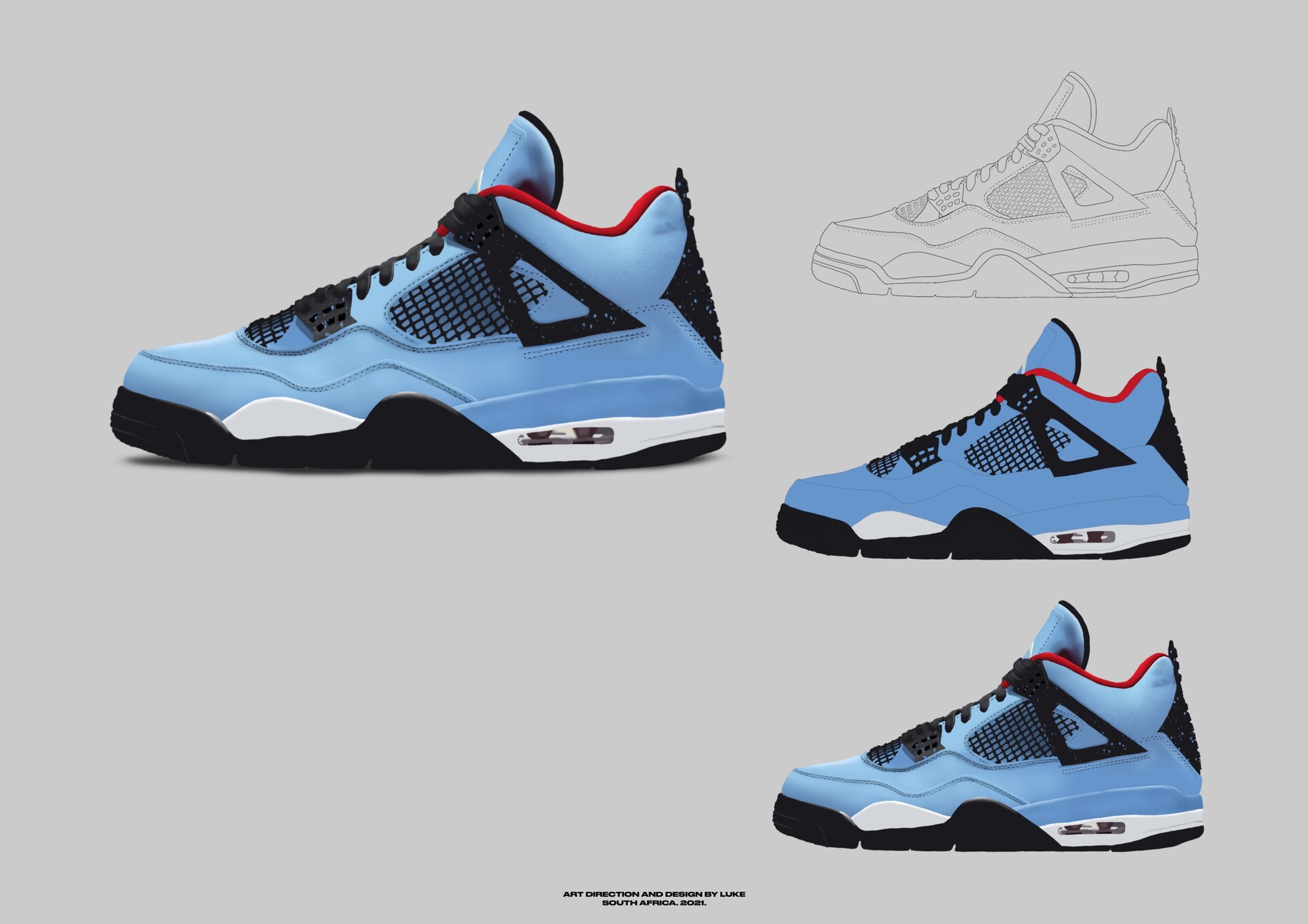 ArtStation - Jordan 4 Step by Step