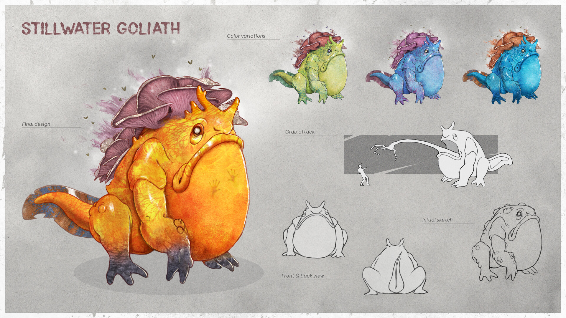 ArtStation - Goliath frog - Creature design