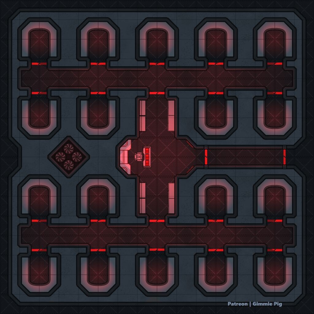 ArtStation - Sci-fi Battle Map 3 - Detention Center
