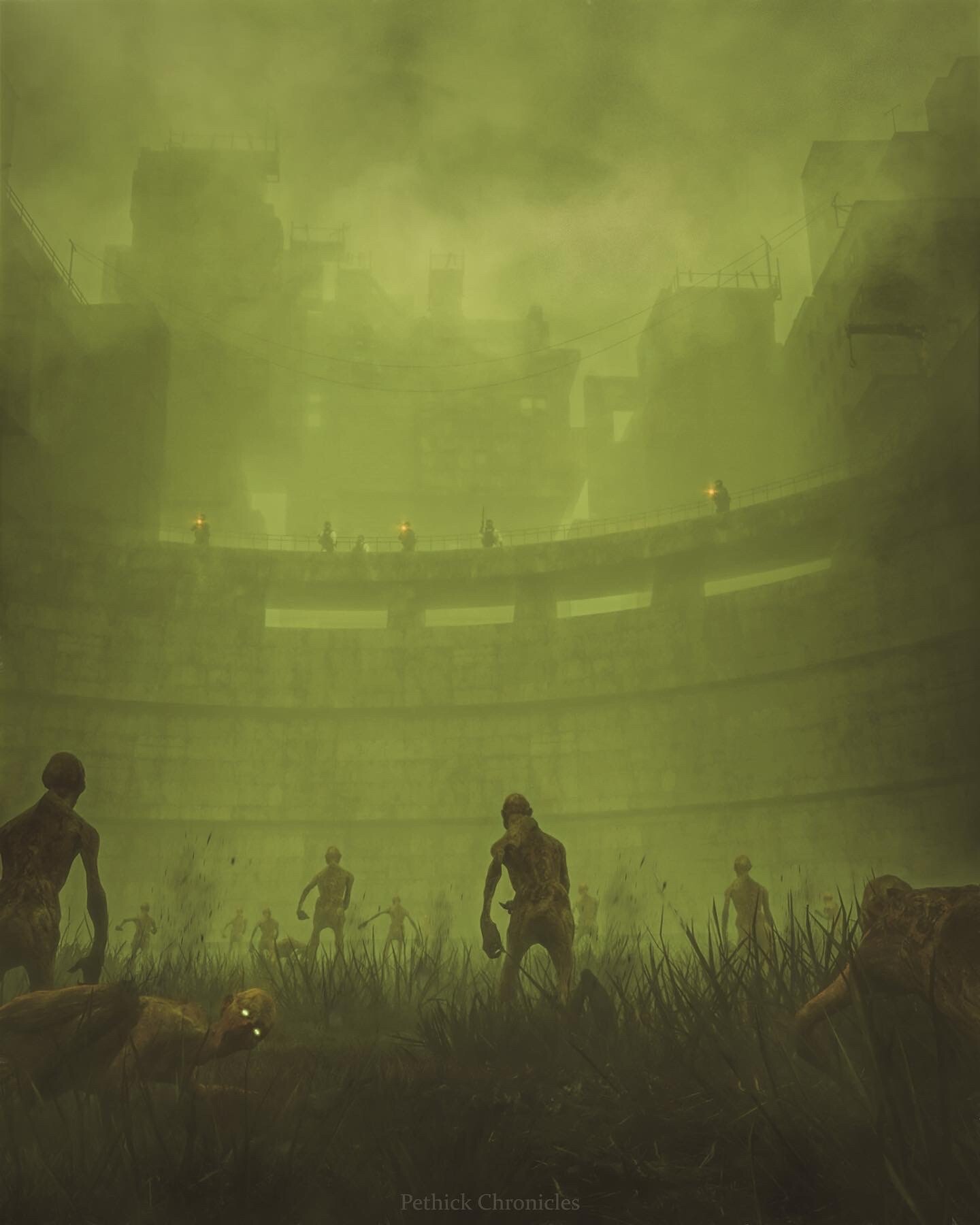 ArtStation - SETTLEMENT UNDER ATTACK - FALLOUT ARTWORK