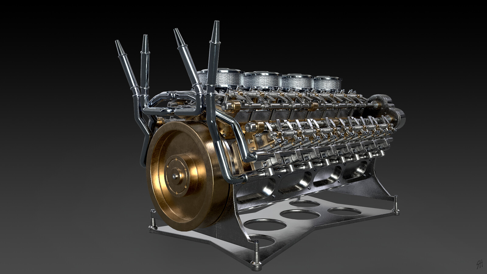 Stefan Hamann - 32 Cylinder Engine - W32 Motor Patelo