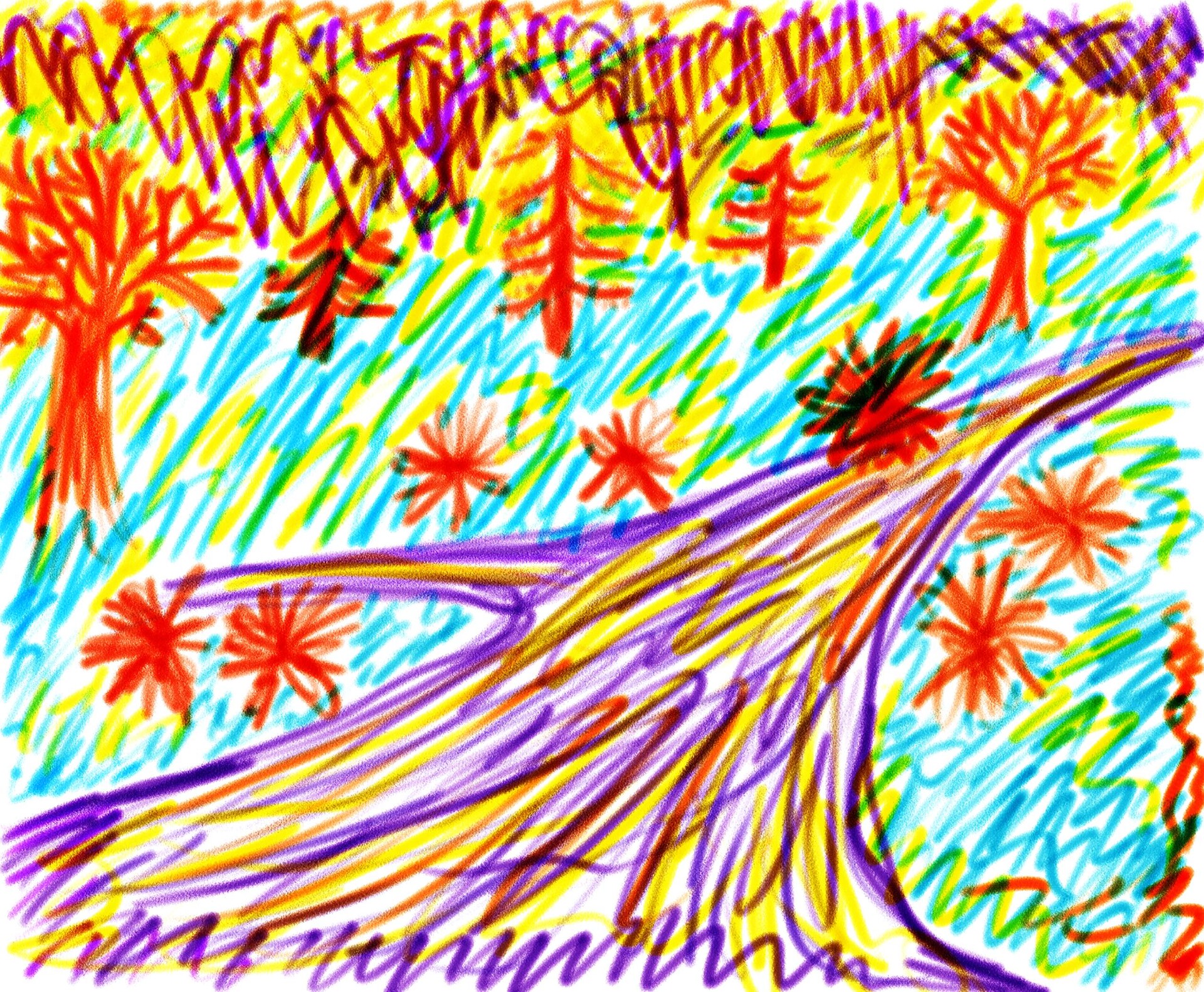 ArtStation - Colorful Gesture Landscape