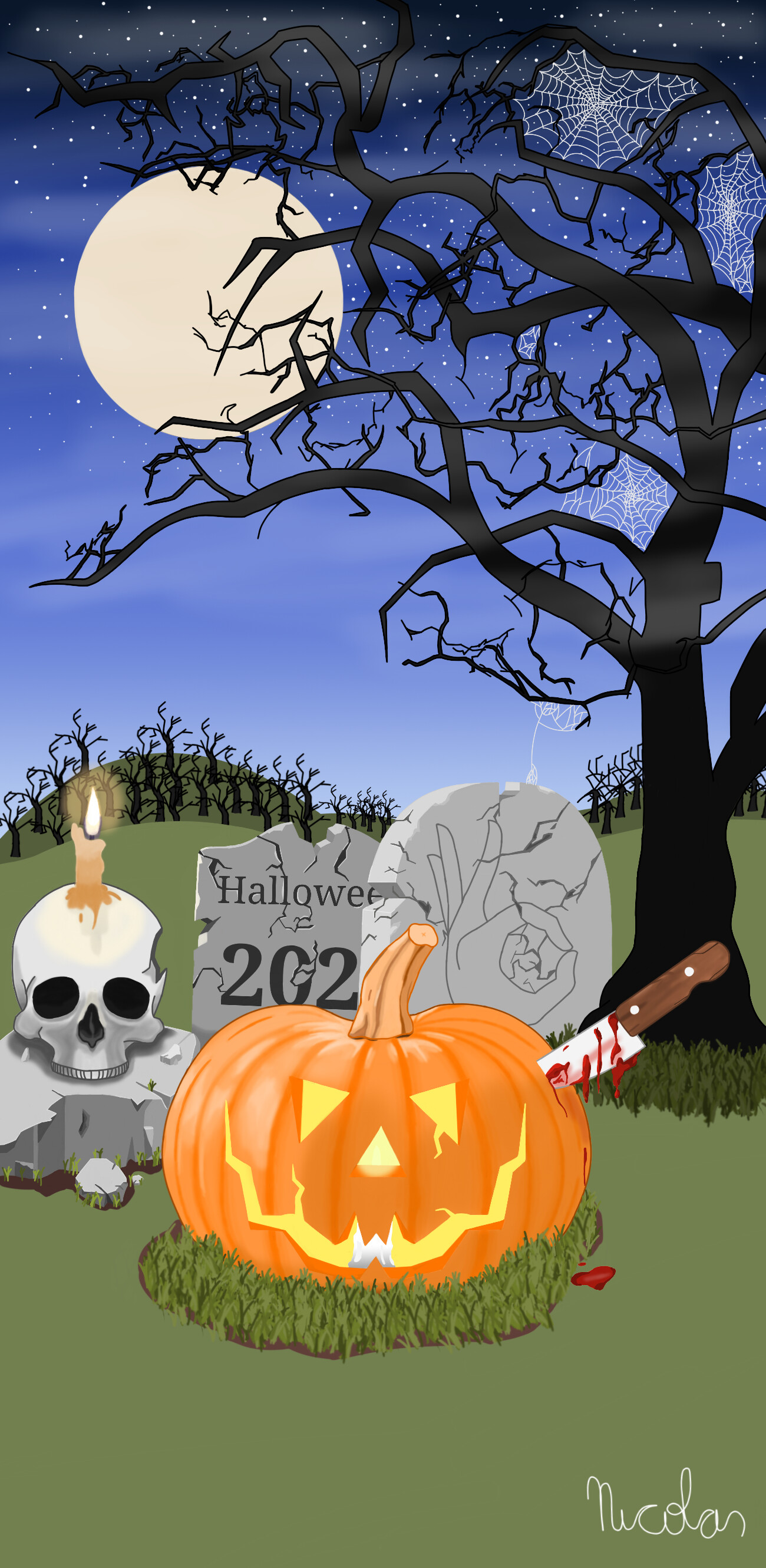 ArtStation - halloween drawing