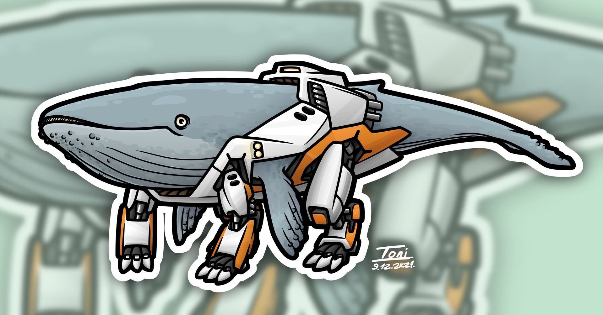 ArtStation - Blue whale mech