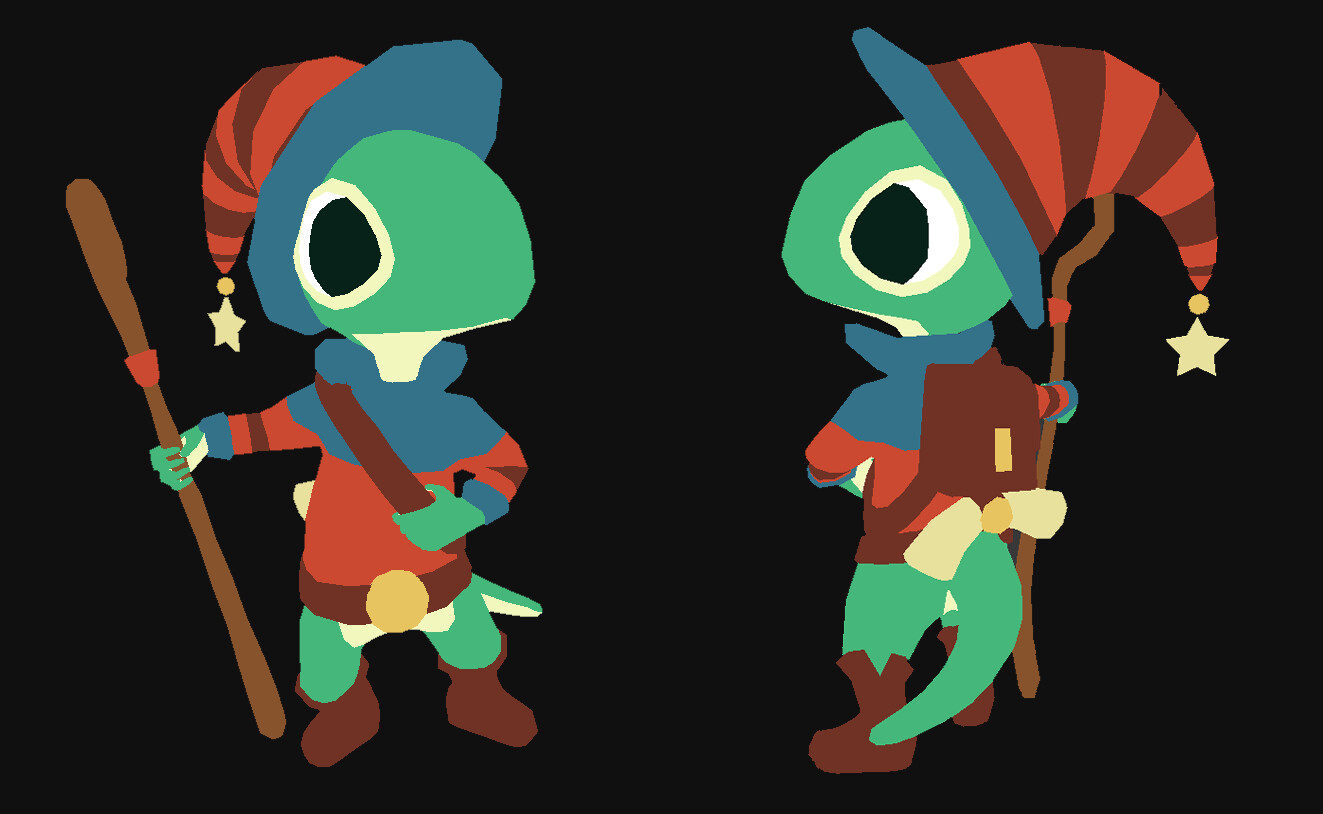 ArtStation - Lizard Wizard - Rigging & Animation Test