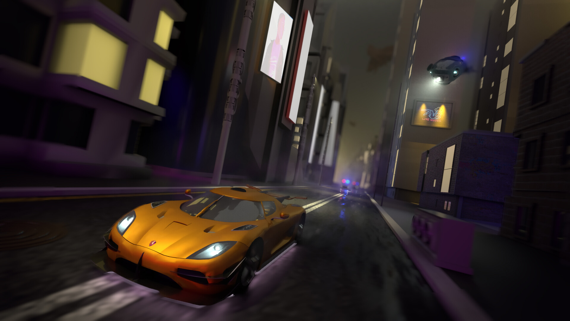 ArtStation - 2040 Car City first 3D scene