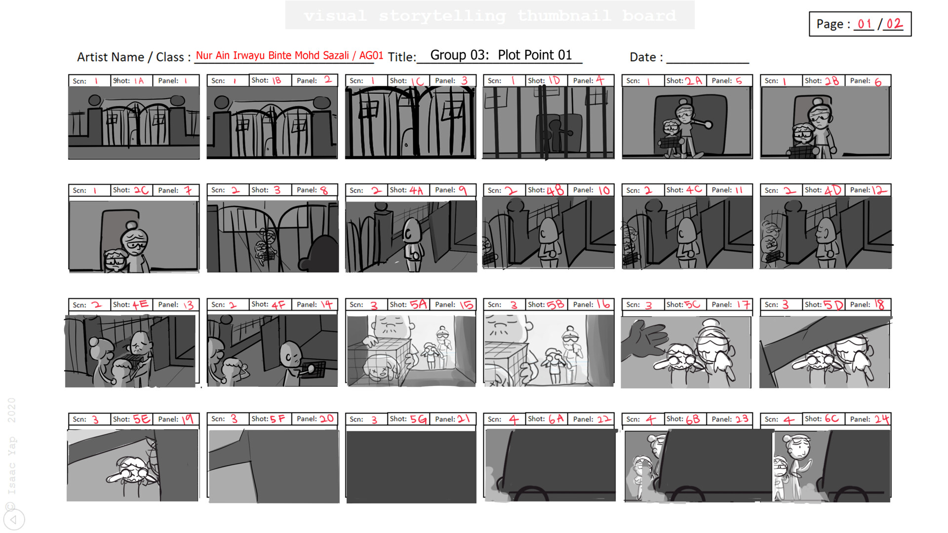 ArtStation - A Very Fishy Cat Storyboard Exercise