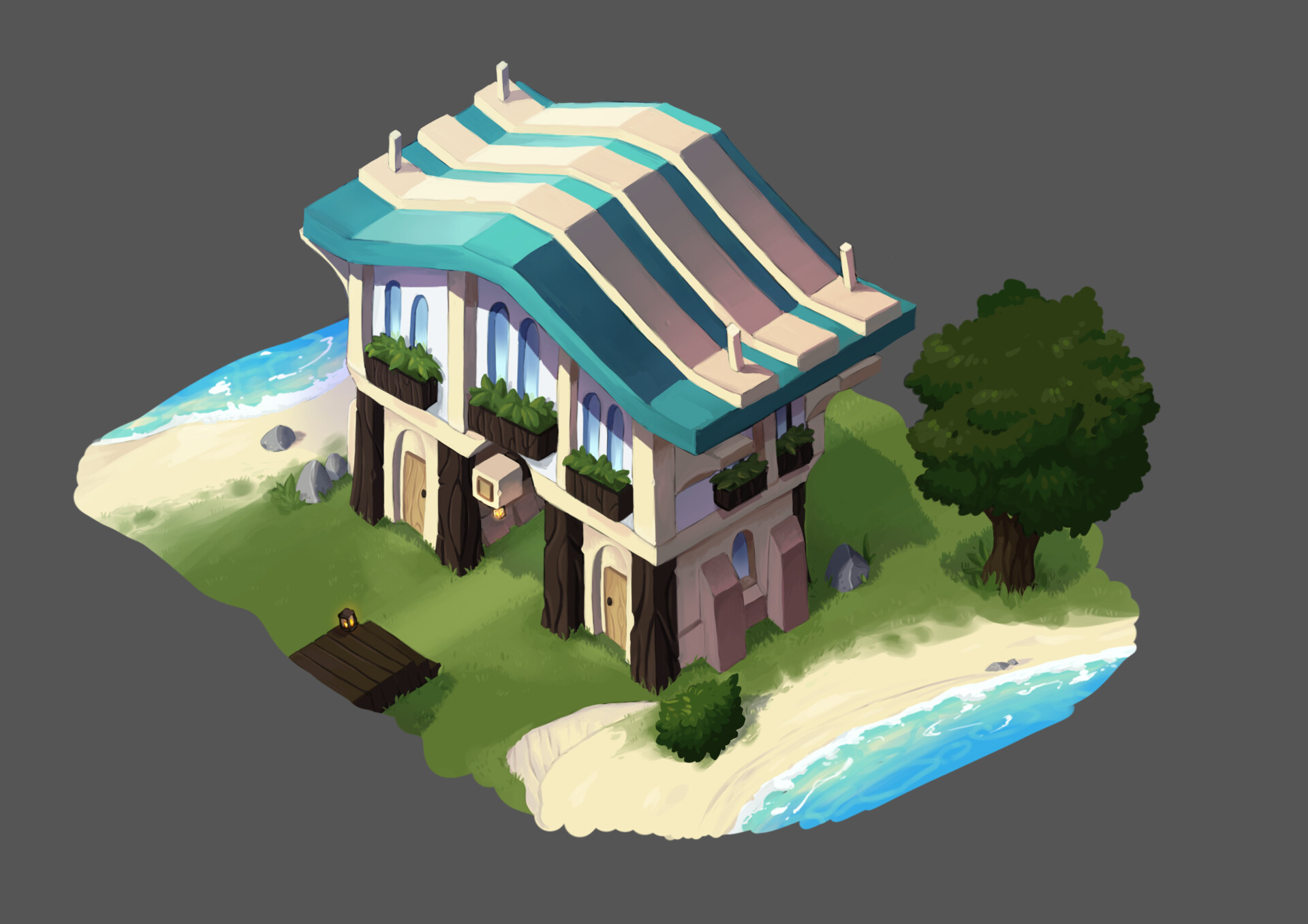 ArtStation - Isometric house practice
