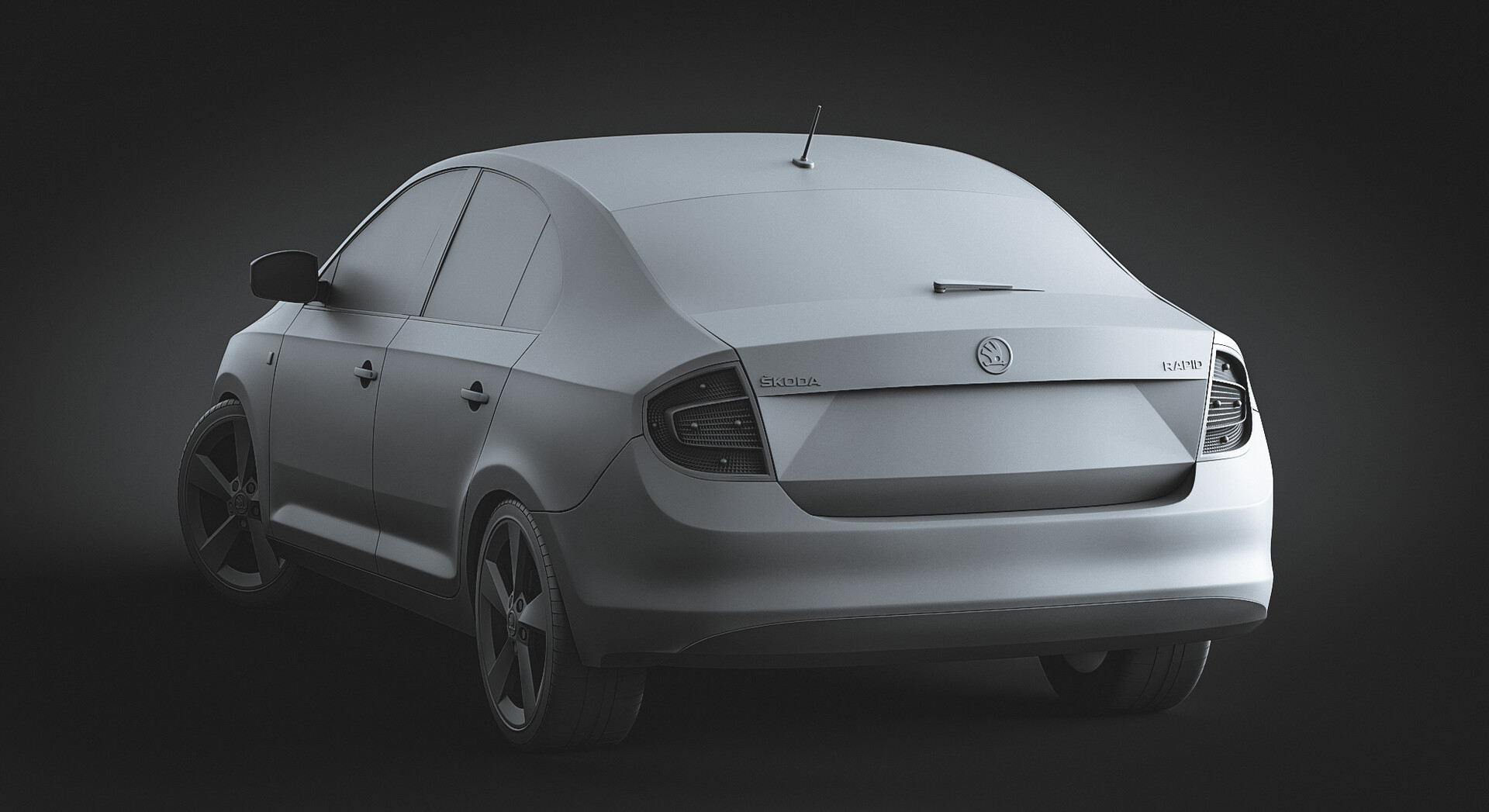 Skoda Rapid White Modified