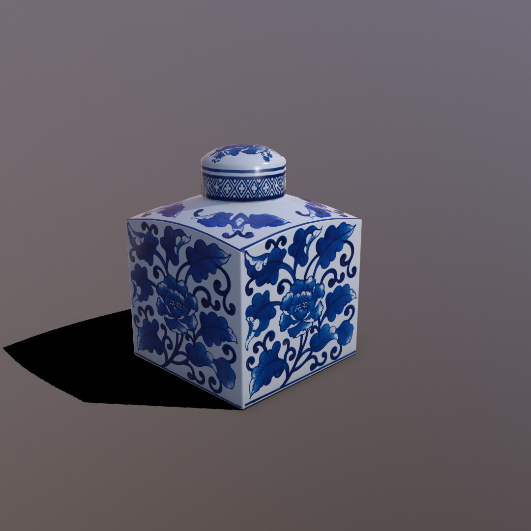 ArtStation - Decoration - 09 - Ceramic Jar Painted