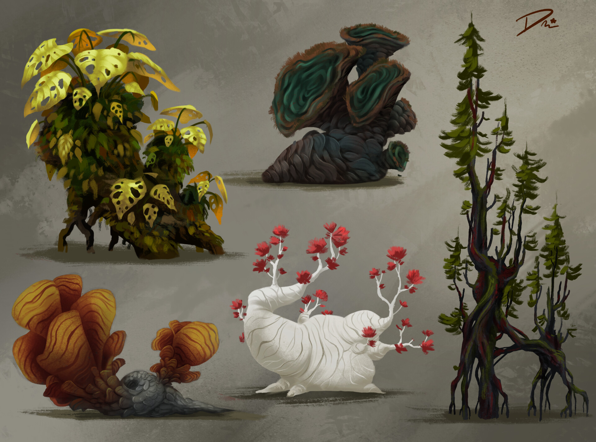 ArtStation - Plant Prop concepts