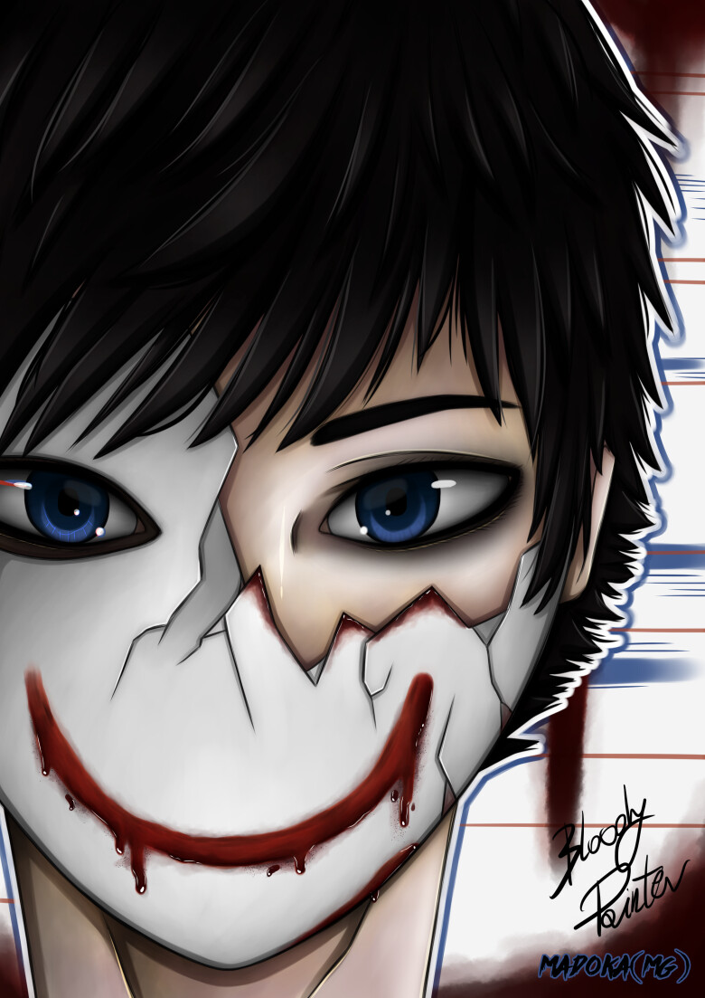 how to draw bloody painter step by step