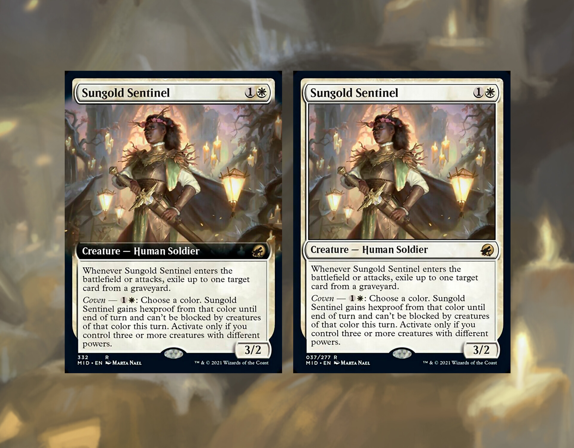 Marta Nael Art - Sungold Sentinel - Mtg Innistrad Midnight Hunt