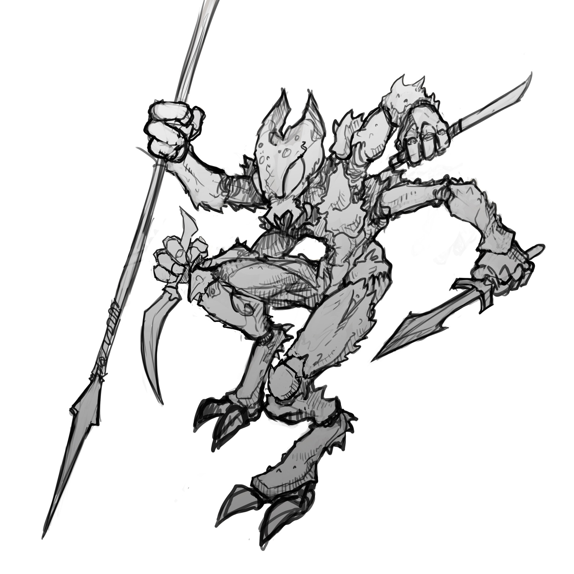 Nicholas "Rookzer0" - Thri-Kreen Fan art for dungeons and Dragons