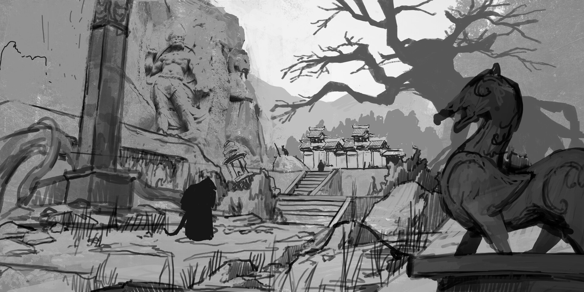 Junling Wang - “Demon face” - Ghost Tree Mountain Forest 《妖面行》-鬼树山林