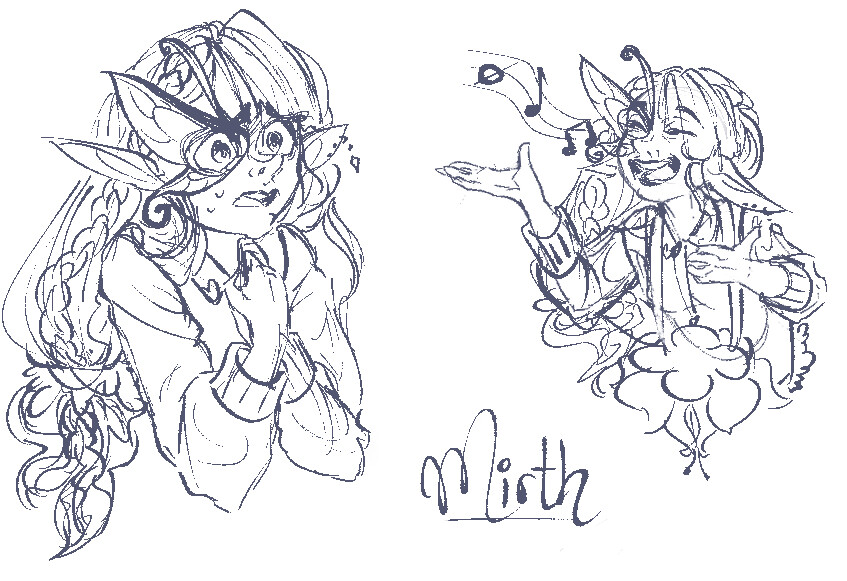 ArtStation - Mirth Sketches -- A D&D Character Doodle
