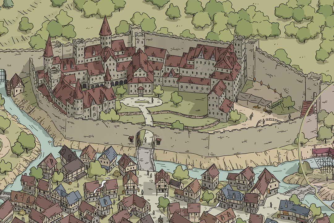 Marty Manlutac - Medieval Isometric Map
