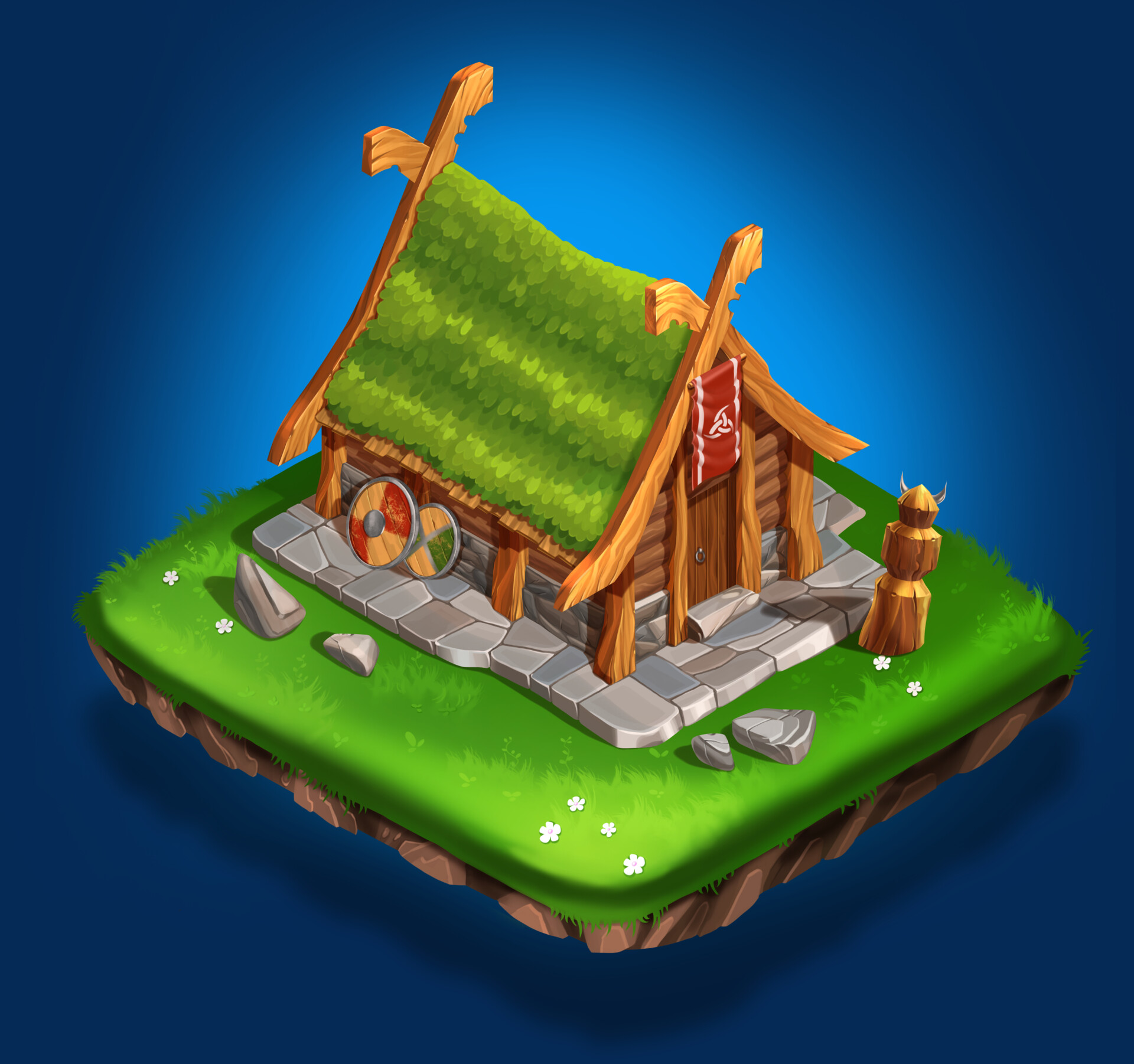 ArtStation - Viking house/ Game Prop