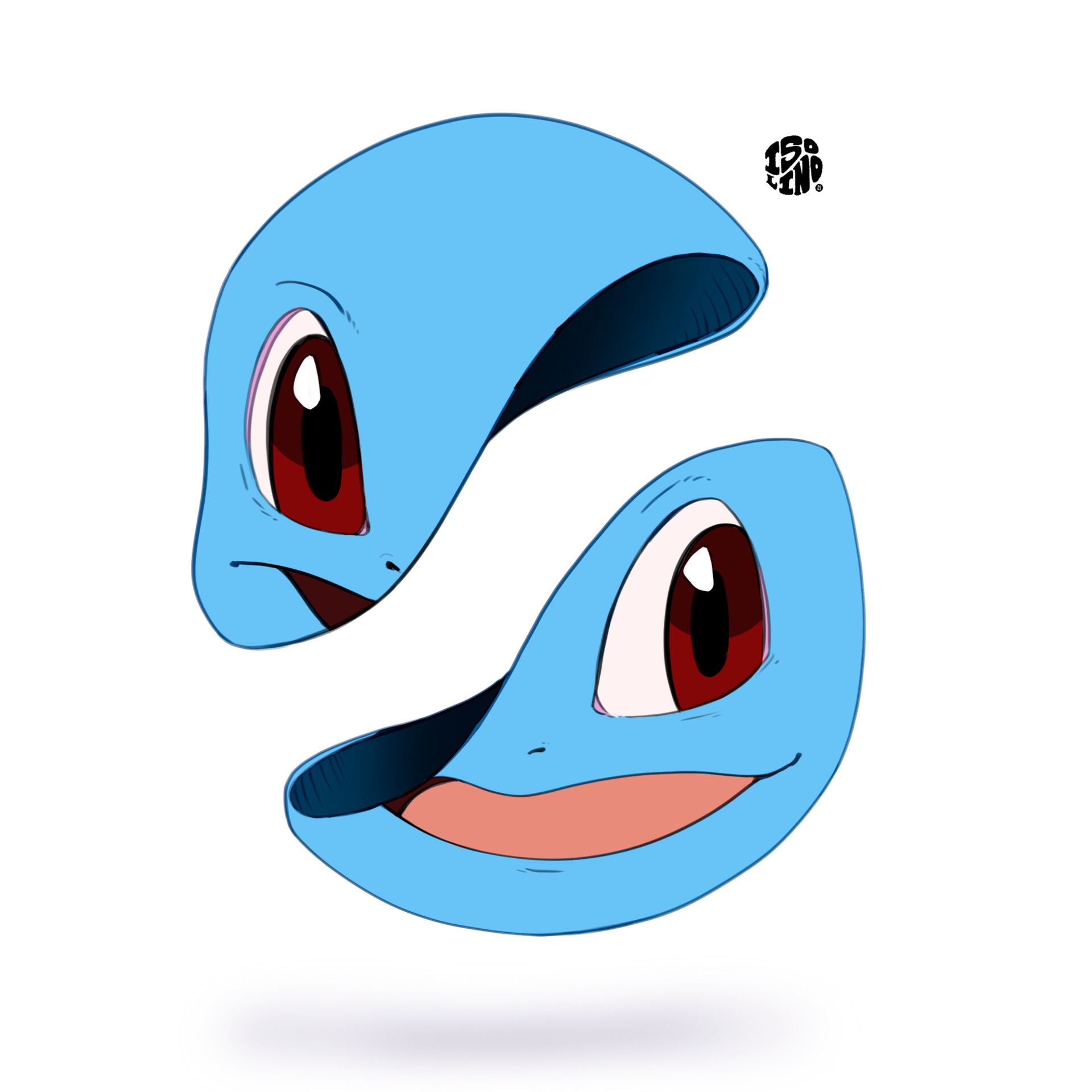 squirtle drawing face