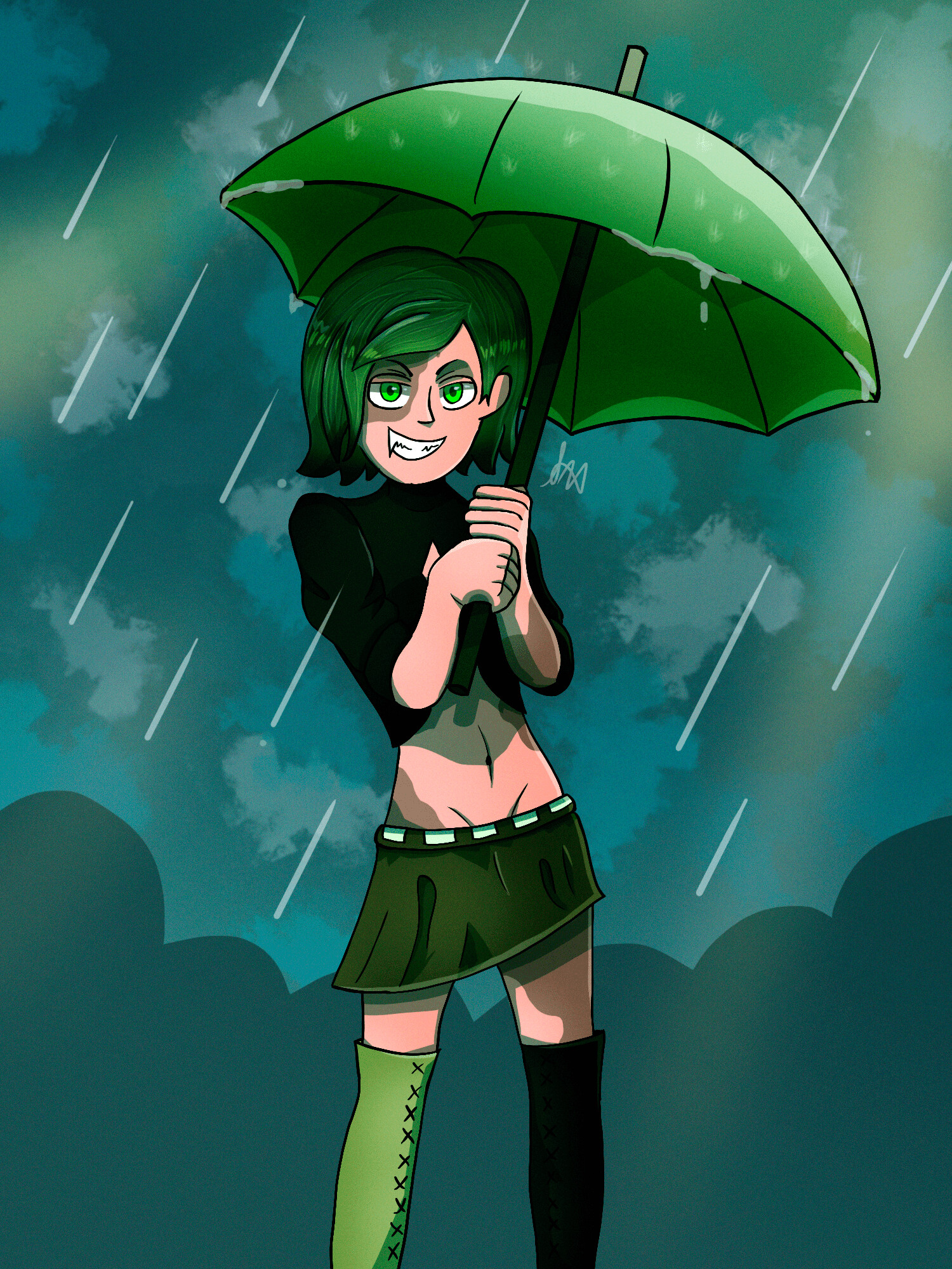 ArtStation - Under the Rain (YCH Commission)