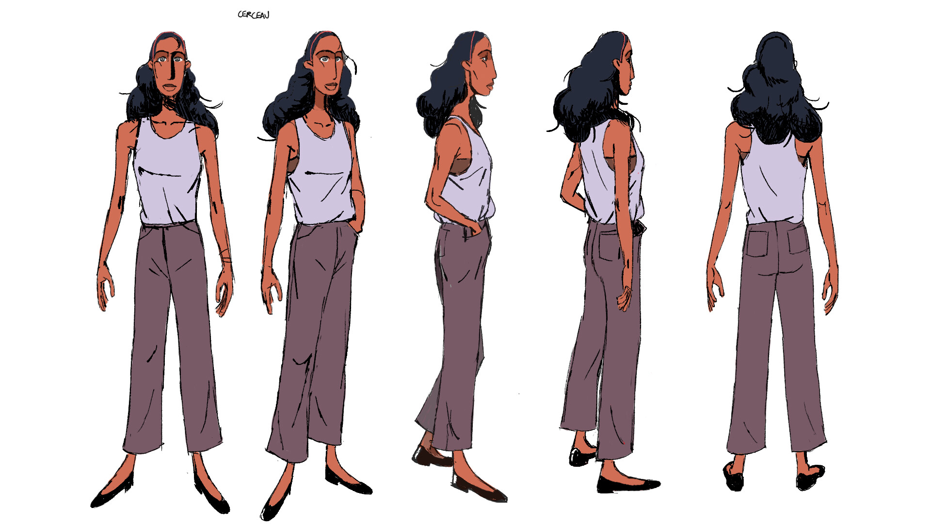 ArtStation - Turn-around sheet for "La Pûjâ"