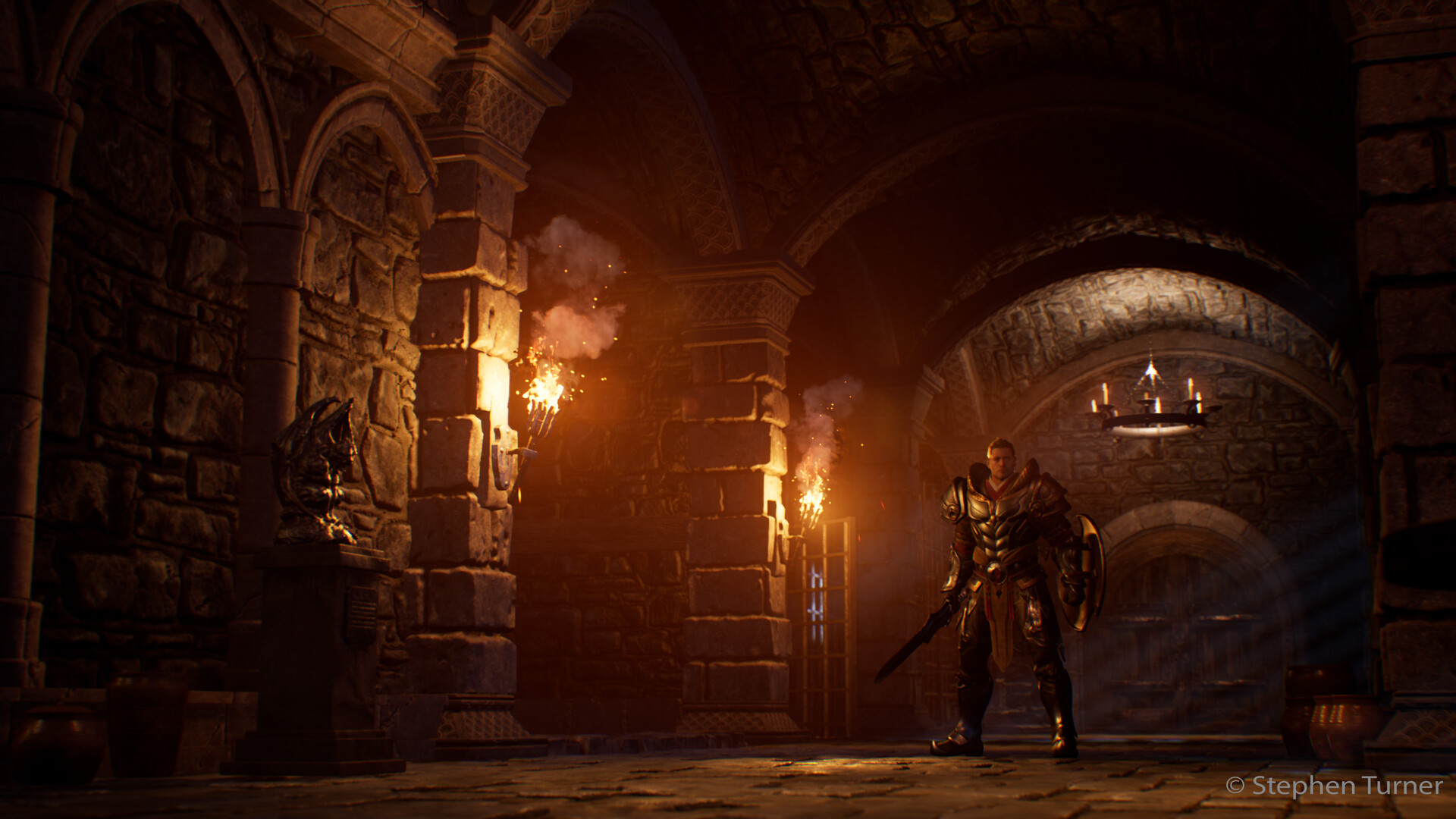 Stephen Turner Art - Medieval Dungeon - Lighting