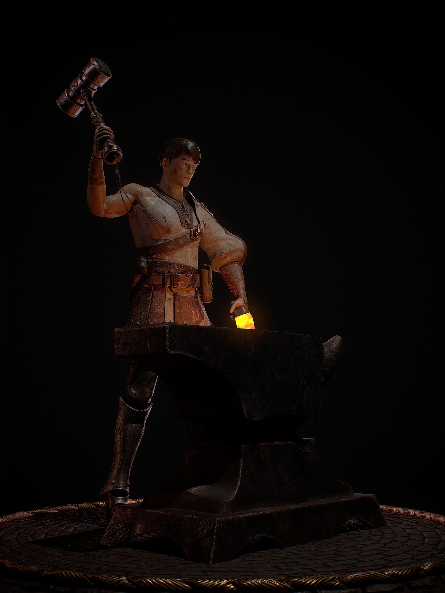 ArtStation - first 3D character_blacksmith