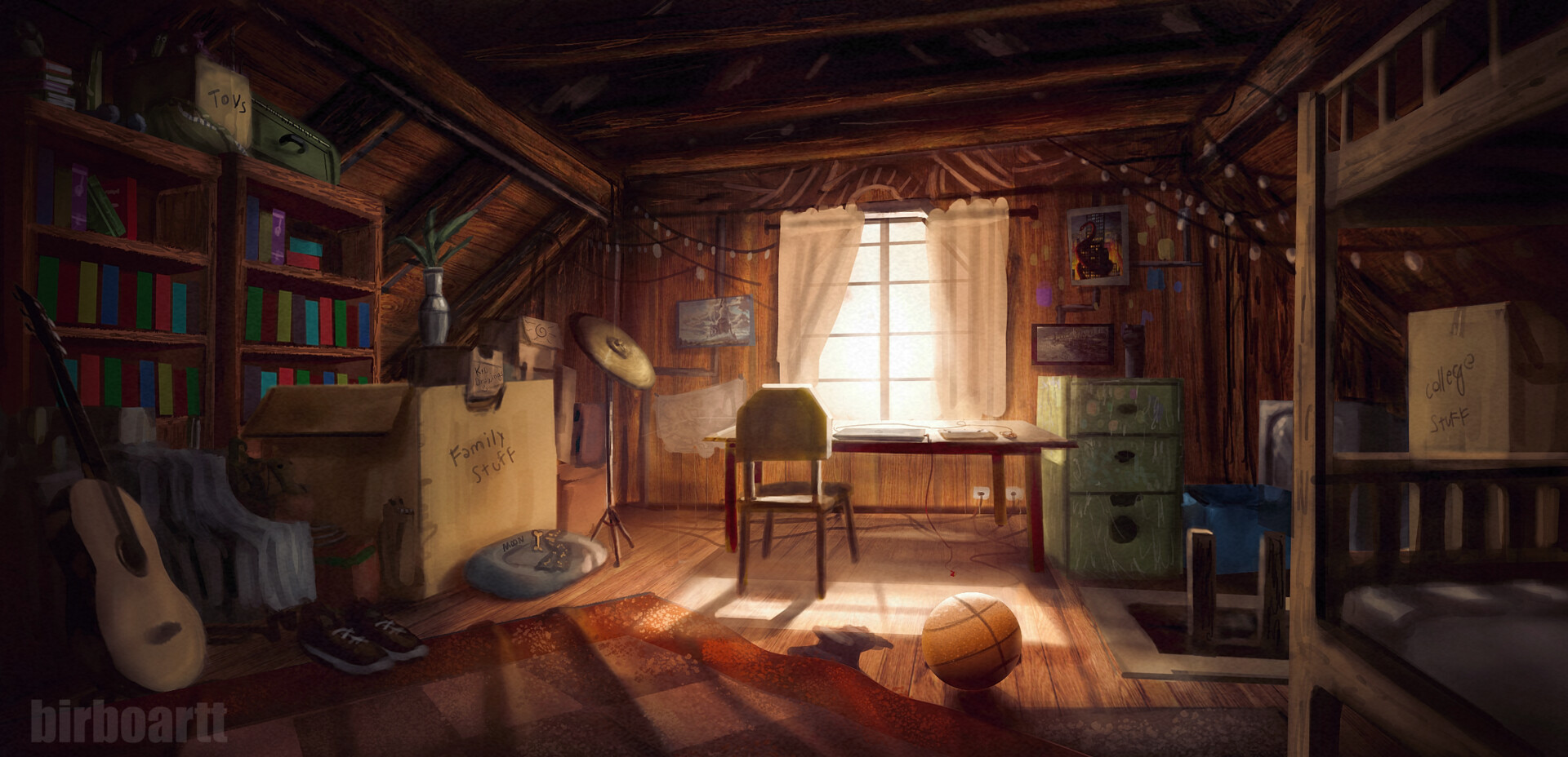 ArtStation - Attic (A personal Illustration)
