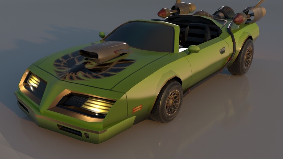 ArtStation - Low-Poly Rocket Car