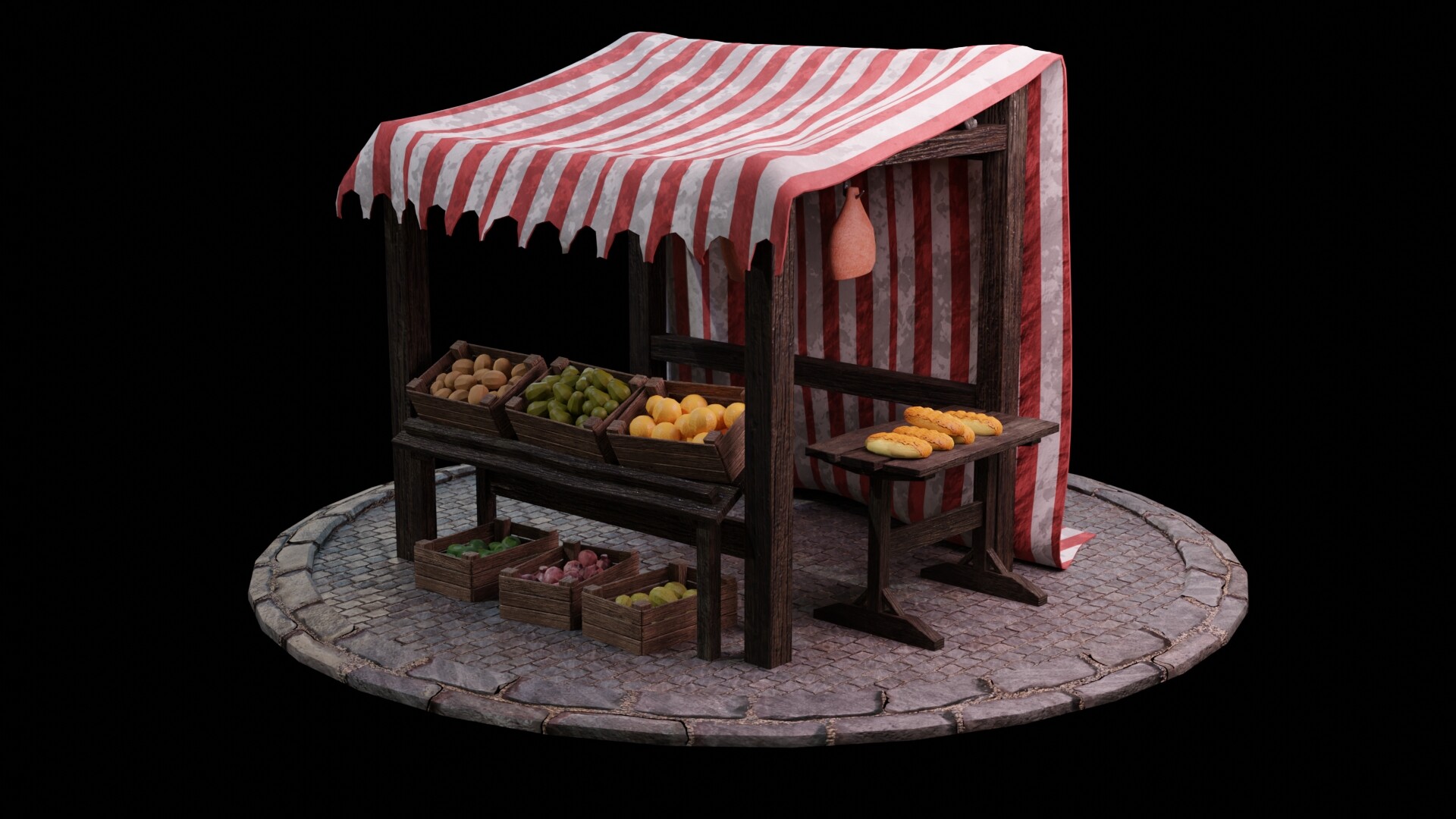 ArtStation - medieval marketplace